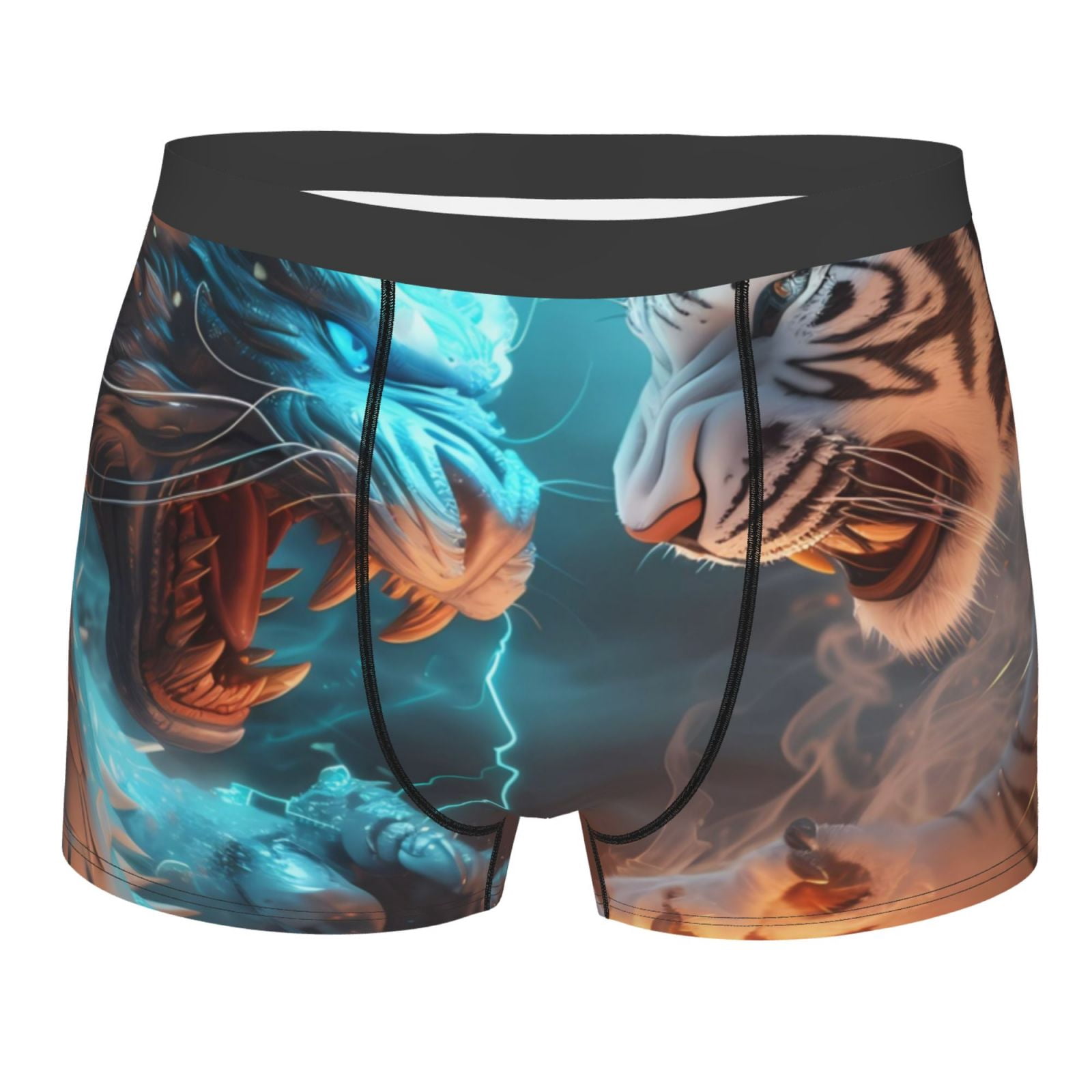 JUNZAN Blue Dragon And White Tiger Mens Underwear Boxer Briefs for Men ...