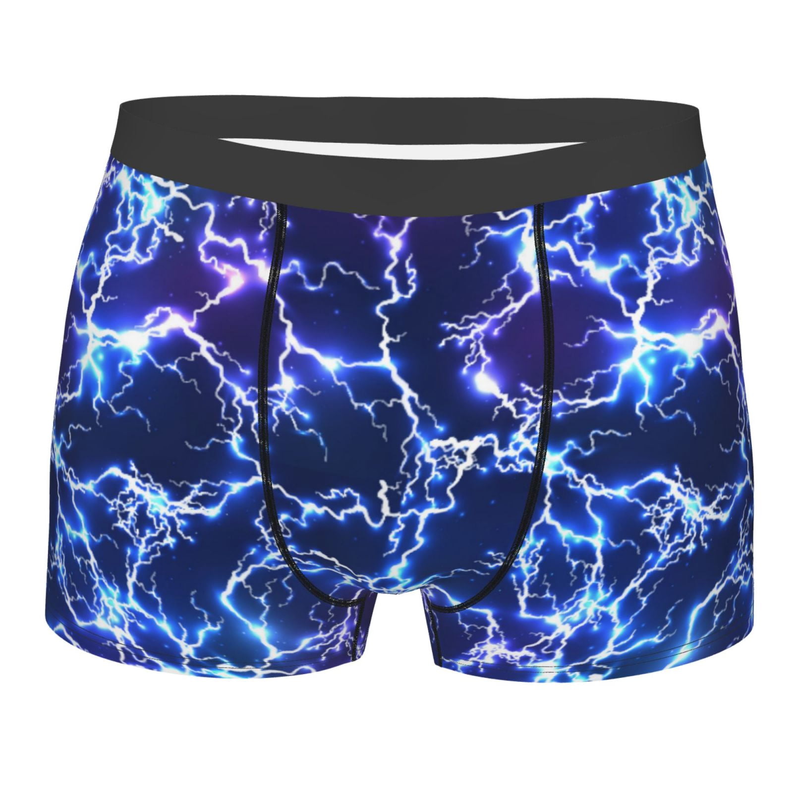 JUNZAN Blue Lightning1 Mens Underwear Boxer Briefs for Men’s - Medium ...
