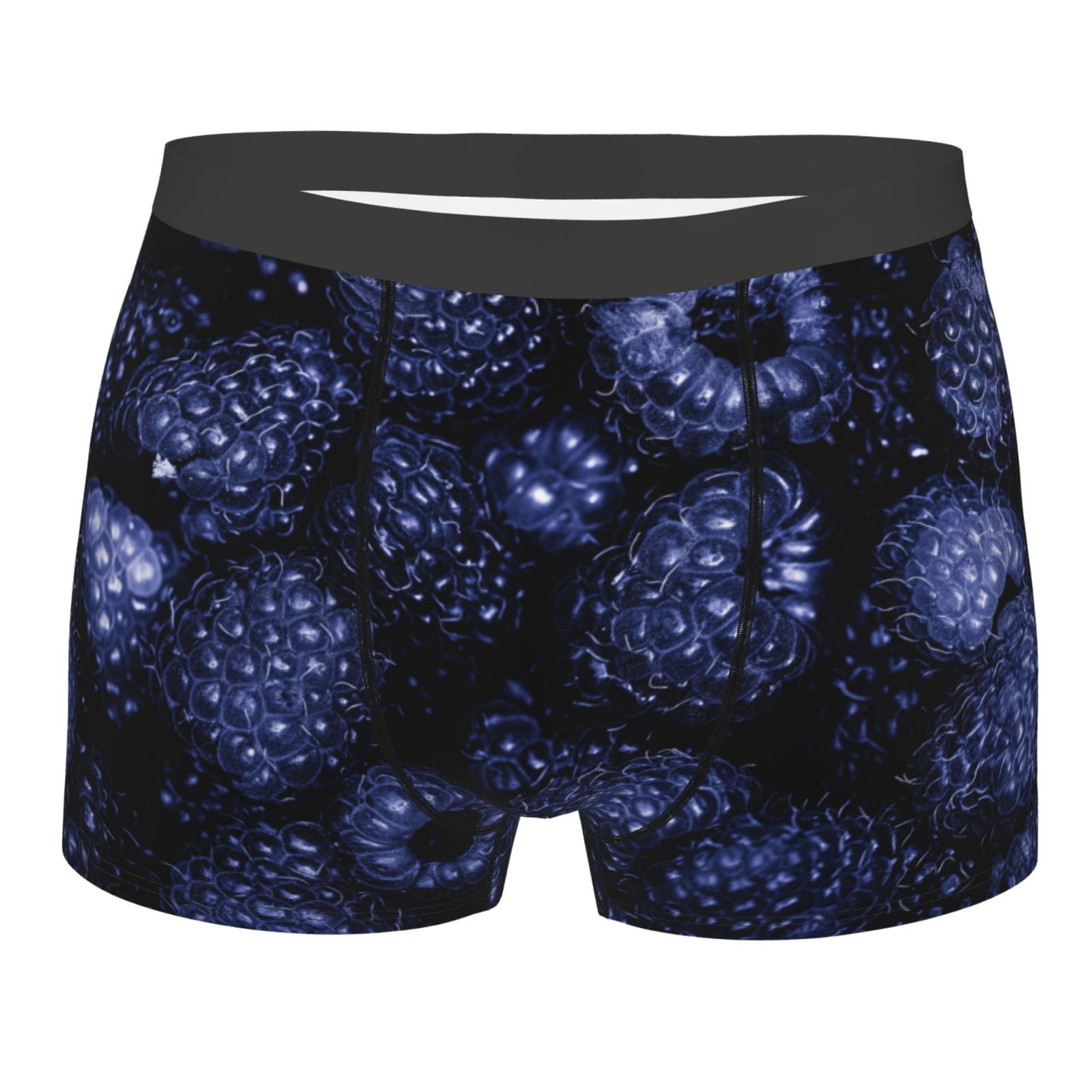 JUNZAN Blue-Purple Raspberries Mens Underwear Boxer Briefs for Men’s ...