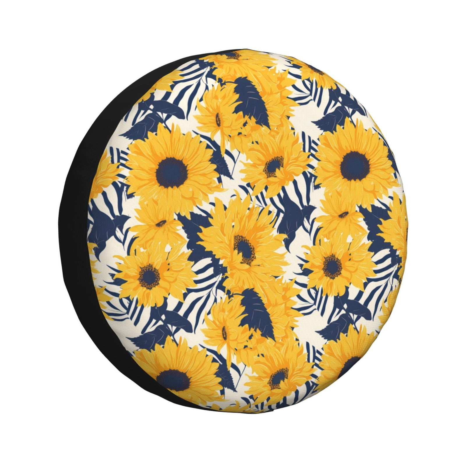 JUNZAN Blue Striped Sunflower Tire Cover Wheel Protector for Truck SUV ...