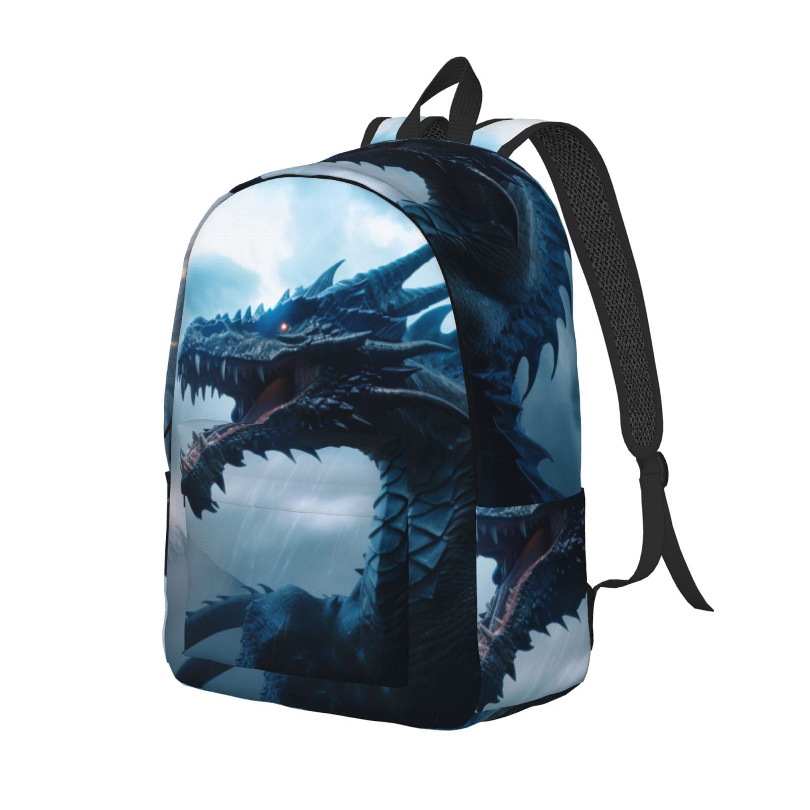 JUNZAN Blue Thunder Storm Dragon Pattern Travel Laptop Backpack for Men ...