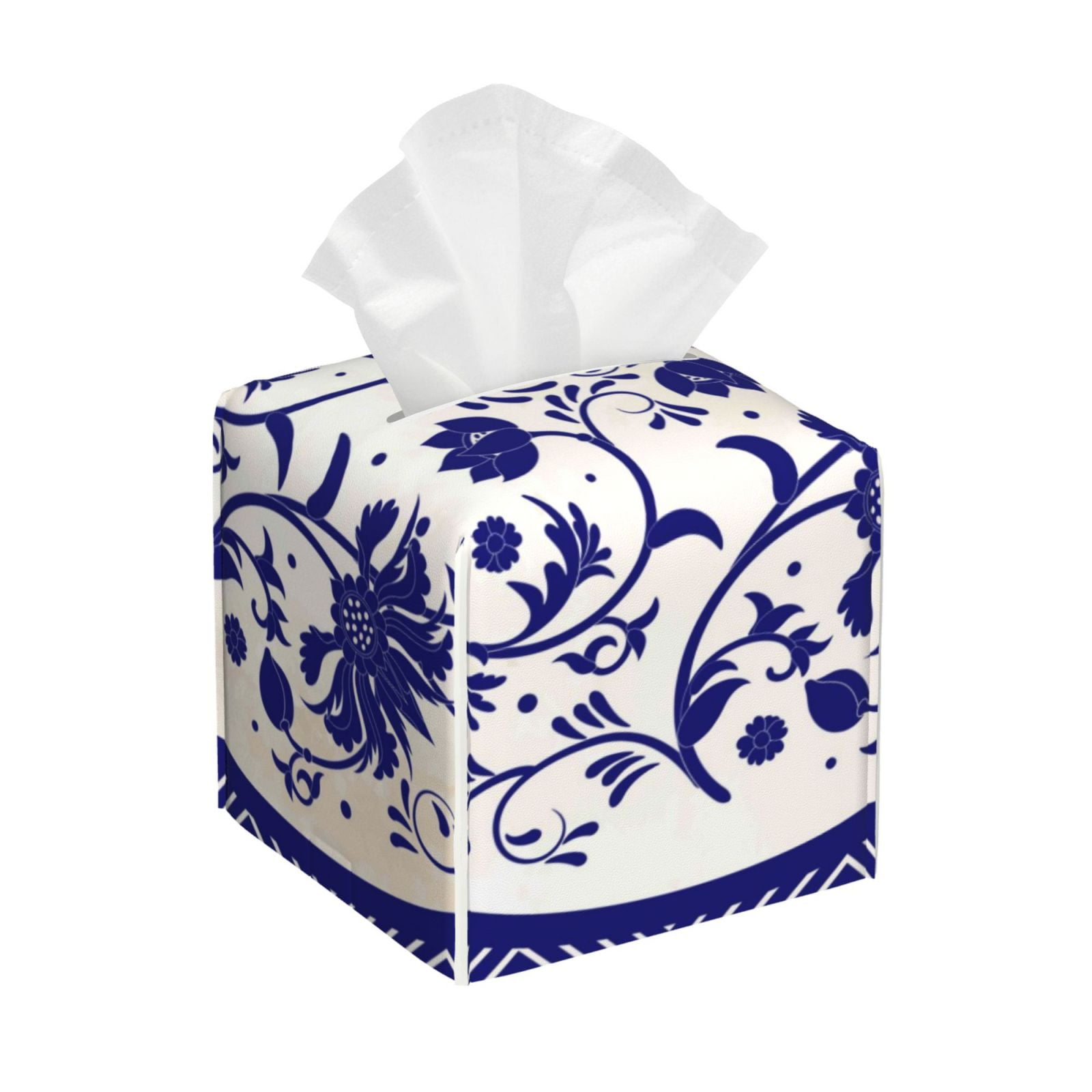JUNZAN Blue And White Porcelain Pattern for Tissue Box Cover Holder ...