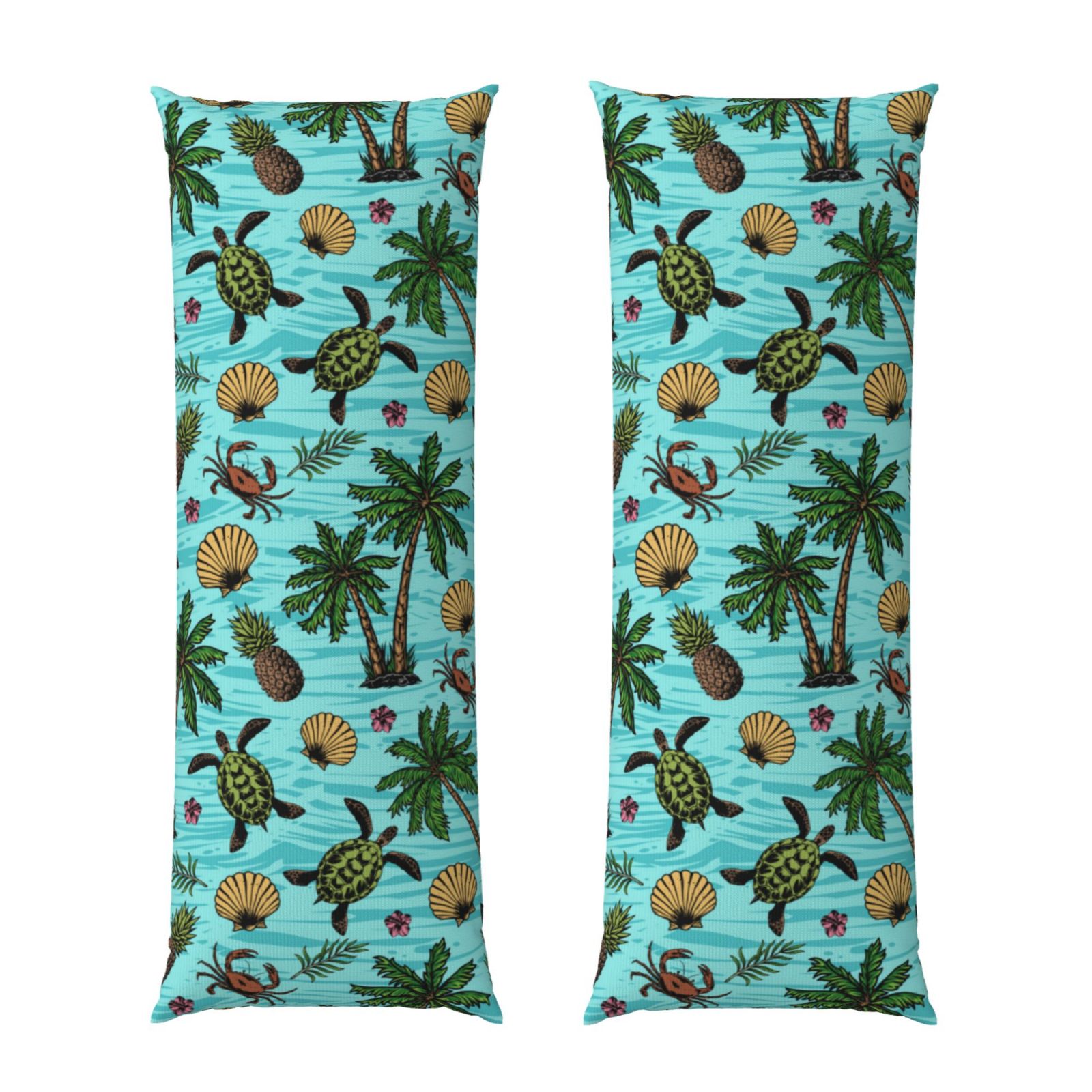 JUNZAN Body Pillow Cover Pineapple Sea Turtle Throw Pillow Covers Long ...