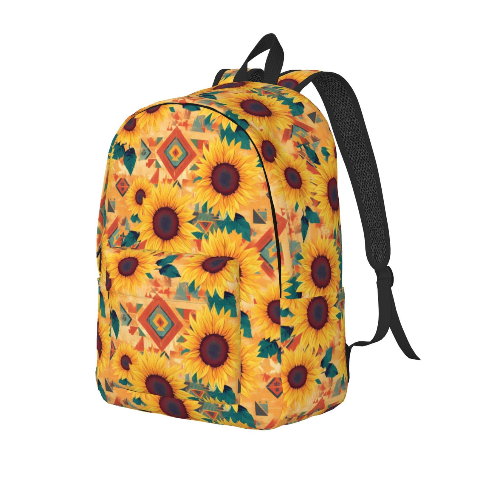 JUNZAN Bohemian Sunflower Pattern Travel Laptop Backpack for Men Women ...