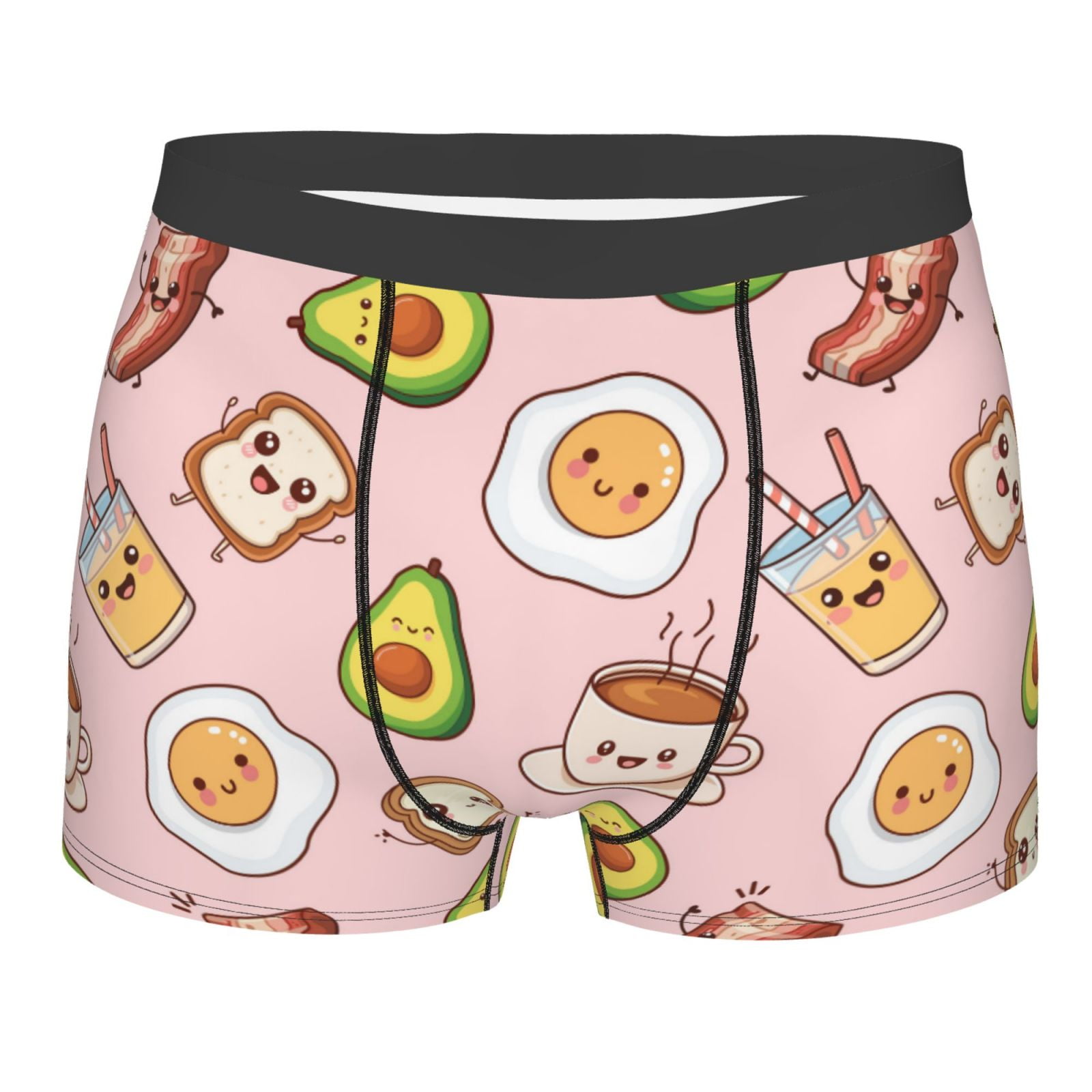 JUNZAN Breakfast Mens Underwear Boxer Briefs for Men’s - Medium ...