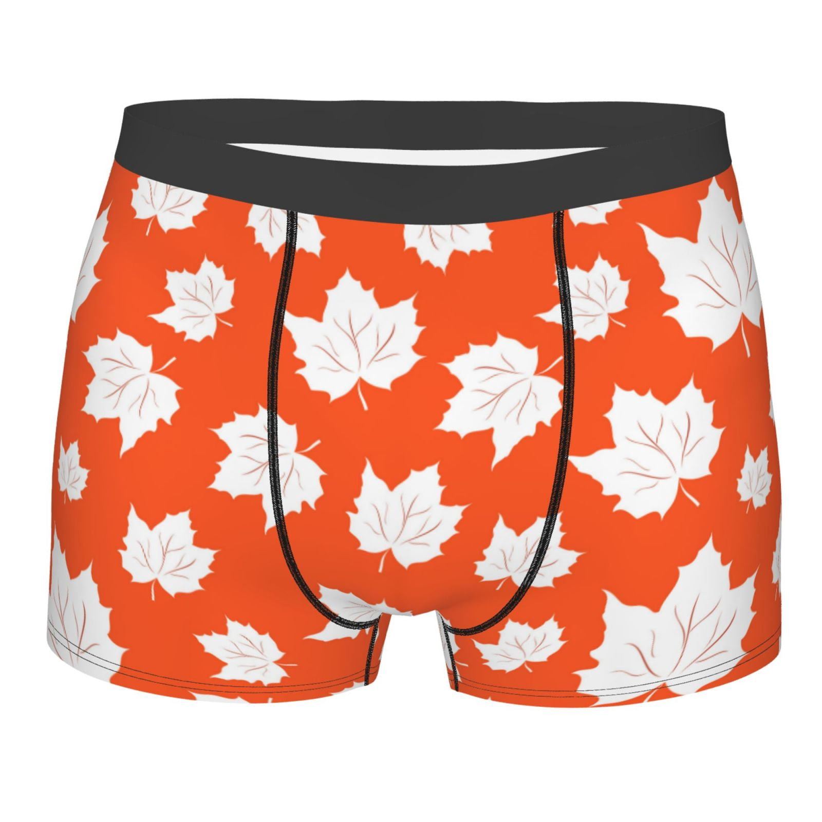 JUNZAN Bright Autumn Leaves Charm Mens Underwear Boxer Briefs for Men’s ...