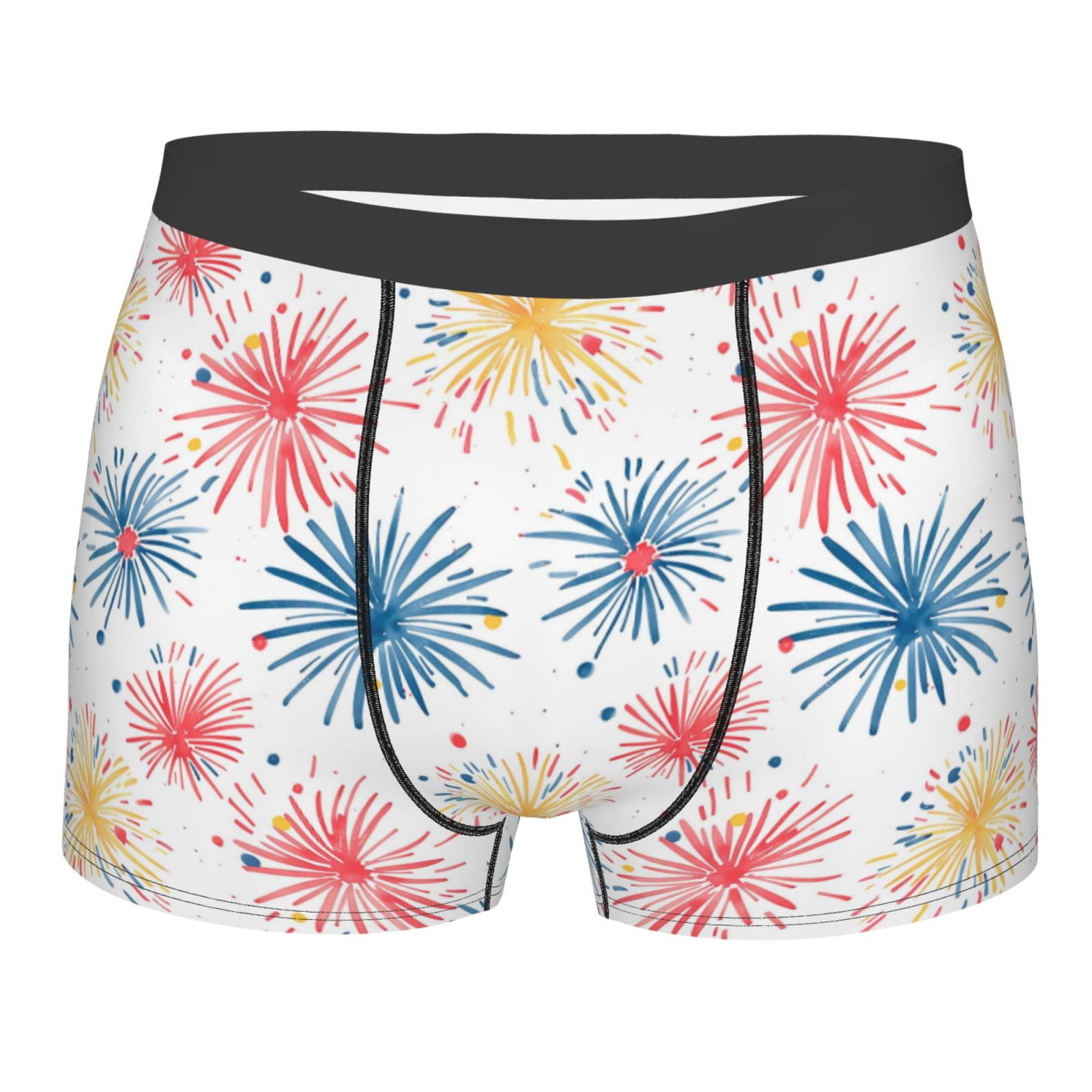 JUNZAN Bright Colorful Fireworks Mens Underwear Boxer Briefs for Men’s ...