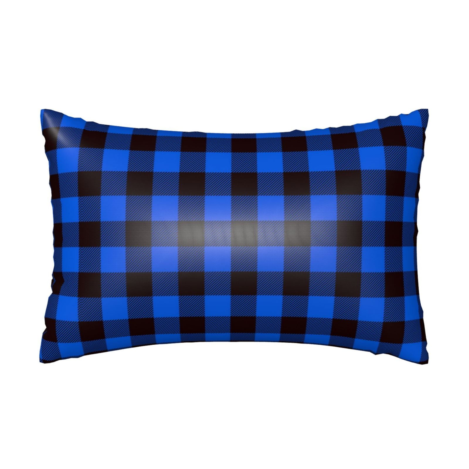 JUNZAN Buffalo Plaid Blue Black Silk Pillowcase for Hair and Skin ...