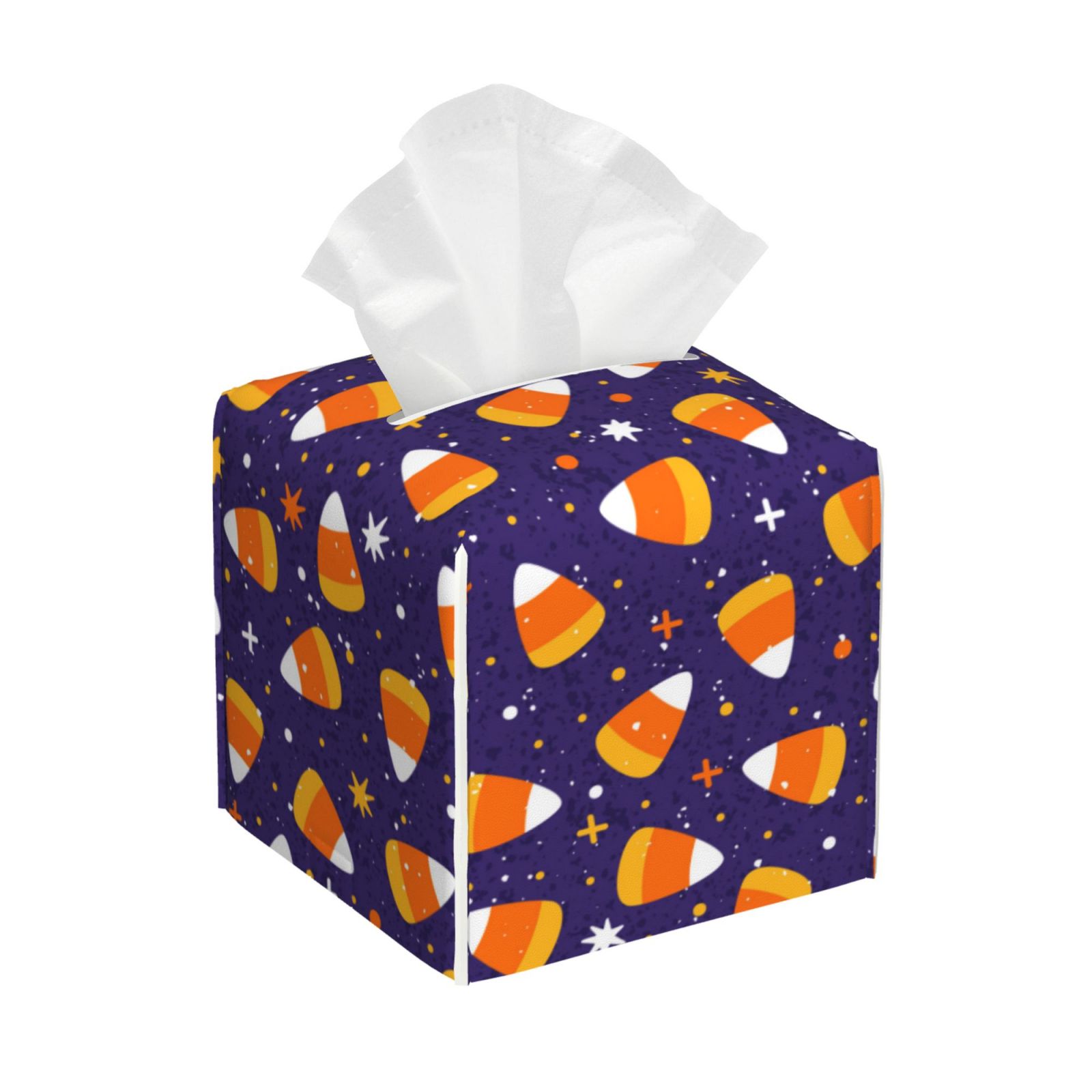 JUNZAN Candy Corn (2) for Tissue Box Cover Holder, Square Facial Tissue ...
