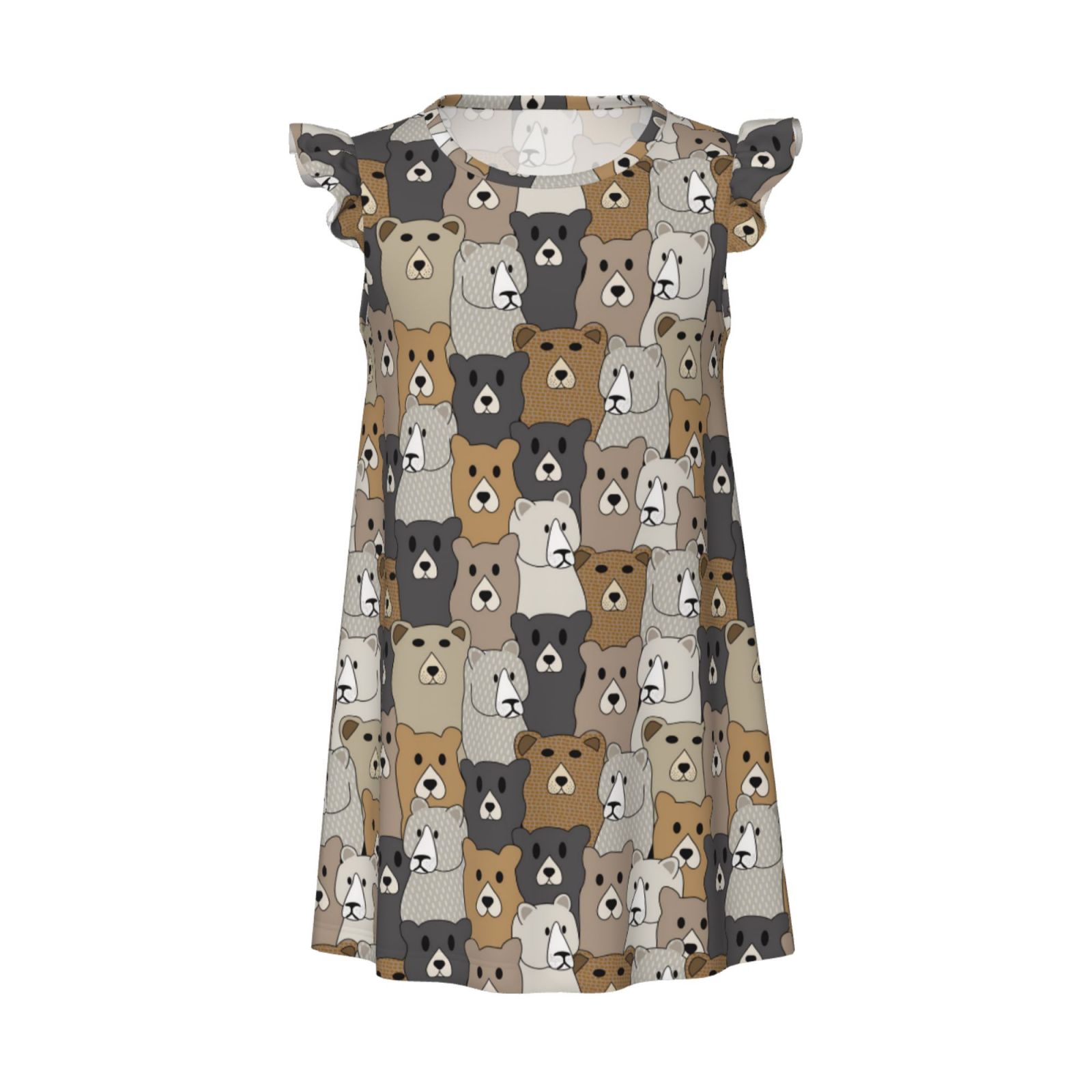 JUNZAN Cartoon Bear Print Girls Nightgown Pajamas - Soft Toddler Sleepwear Dress for Girls with ...