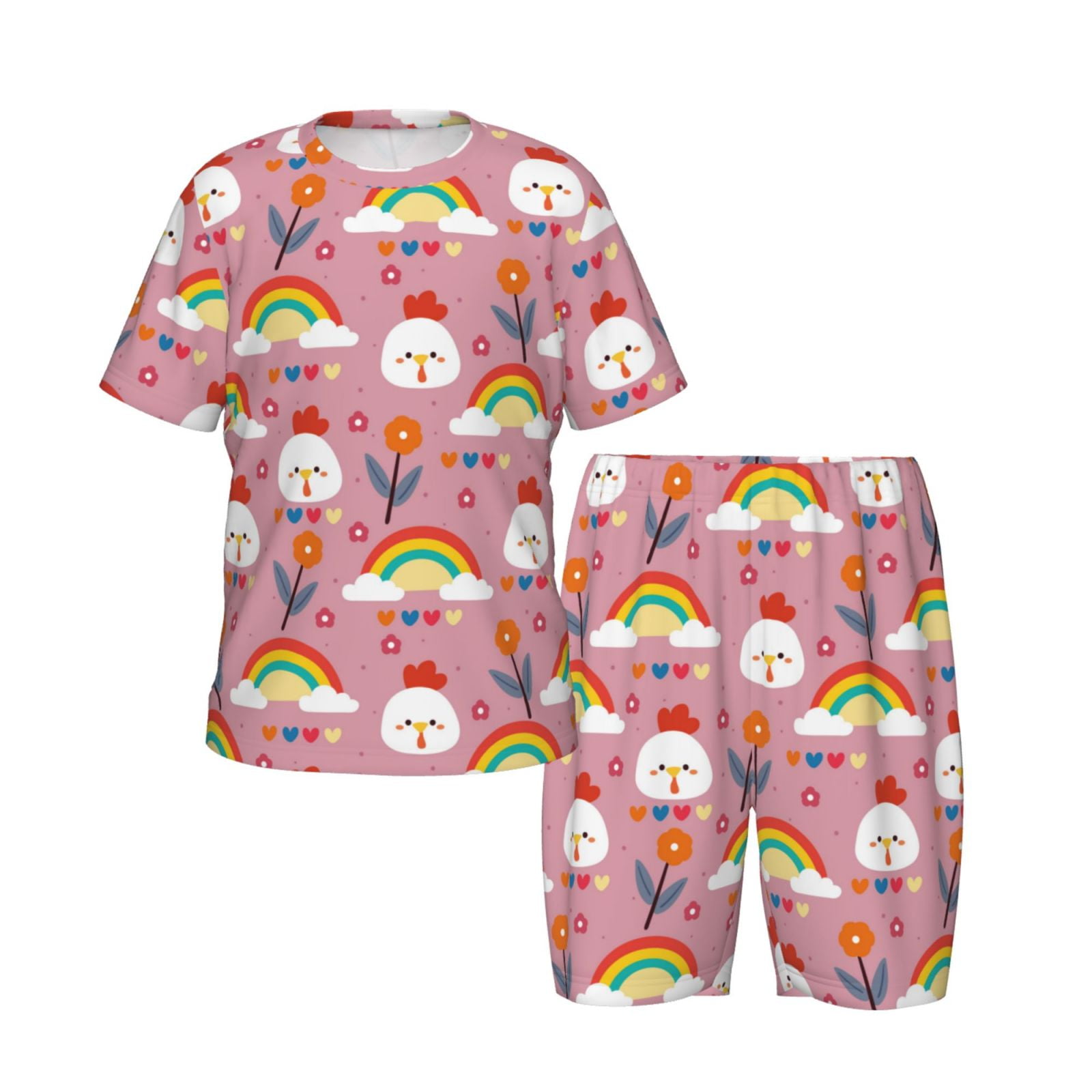 JUNZAN Cartoon Chicken for Boys Girls Pajama Sets Toddler Sleepwear ...
