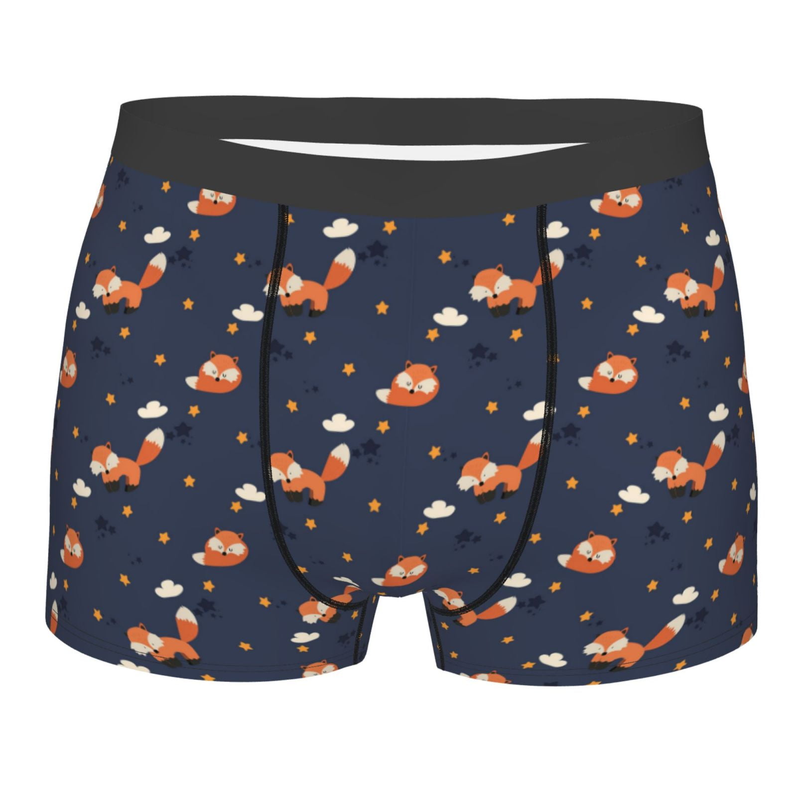 JUNZAN Cartoon Fox Mens Underwear Boxer Briefs for Men’s-Large ...