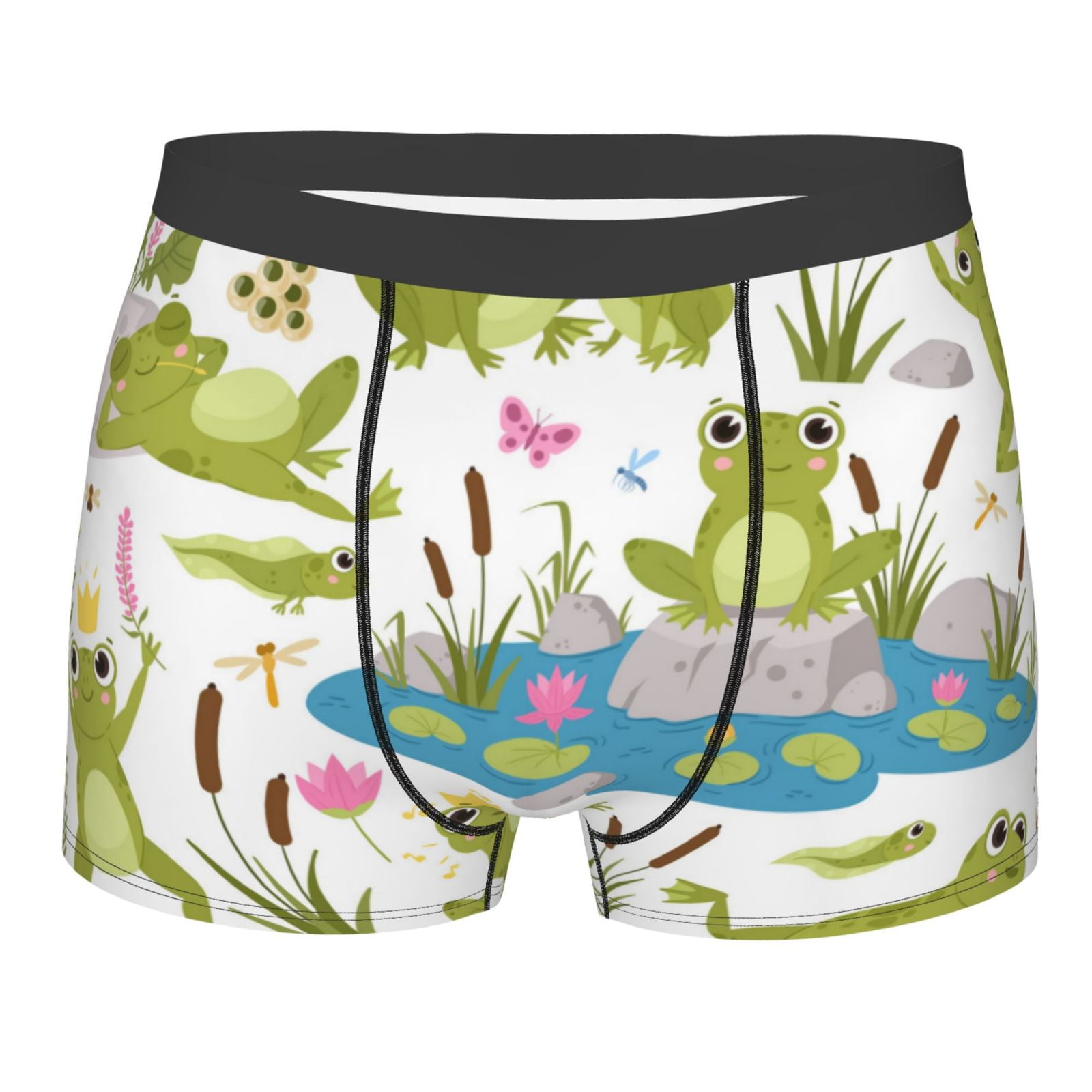 JUNZAN Cartoon Frogs Mens Underwear Boxer Briefs for Men’s-Medium ...