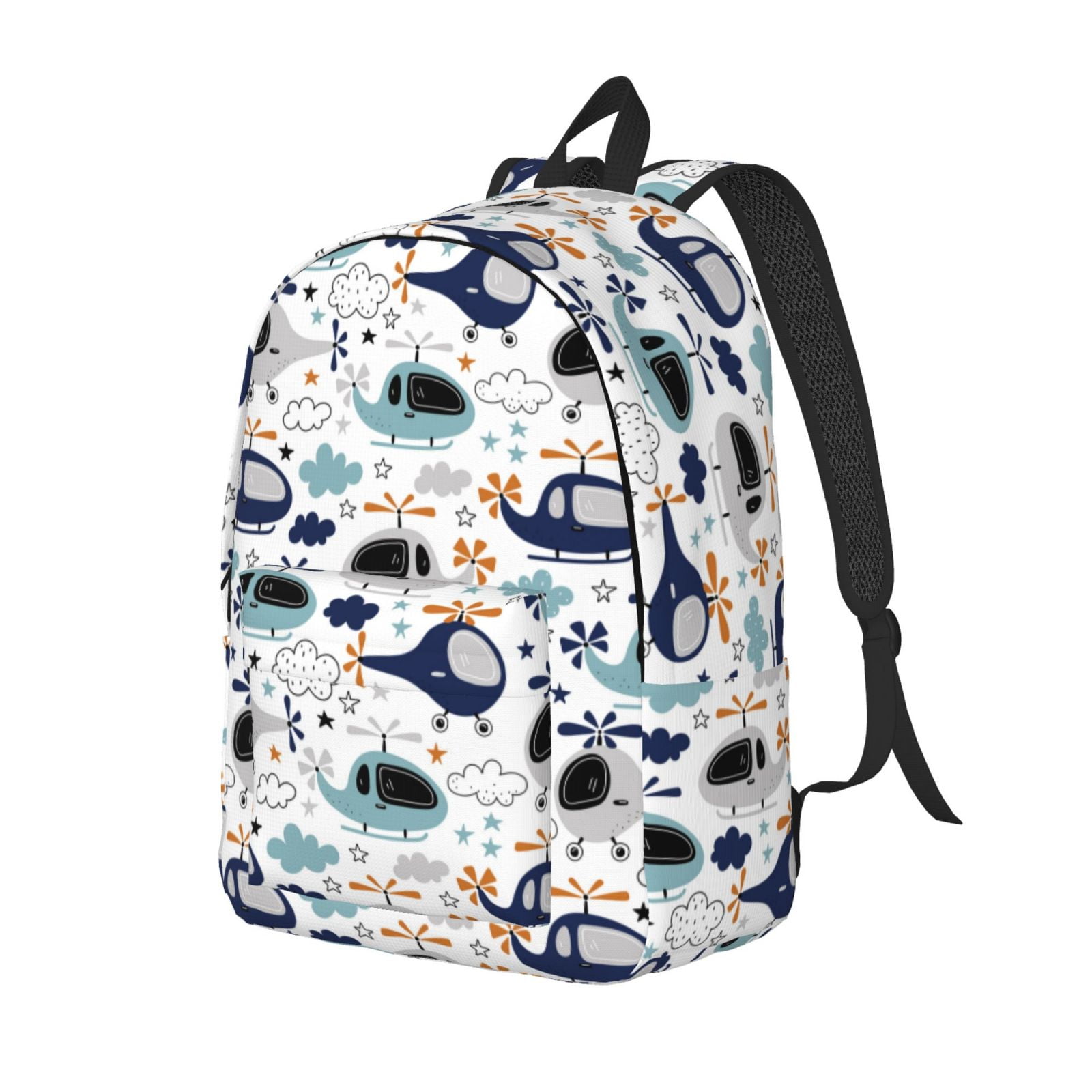 JUNZAN Cartoon Helicopters Pattern Travel Laptop Backpack for Men Women ...