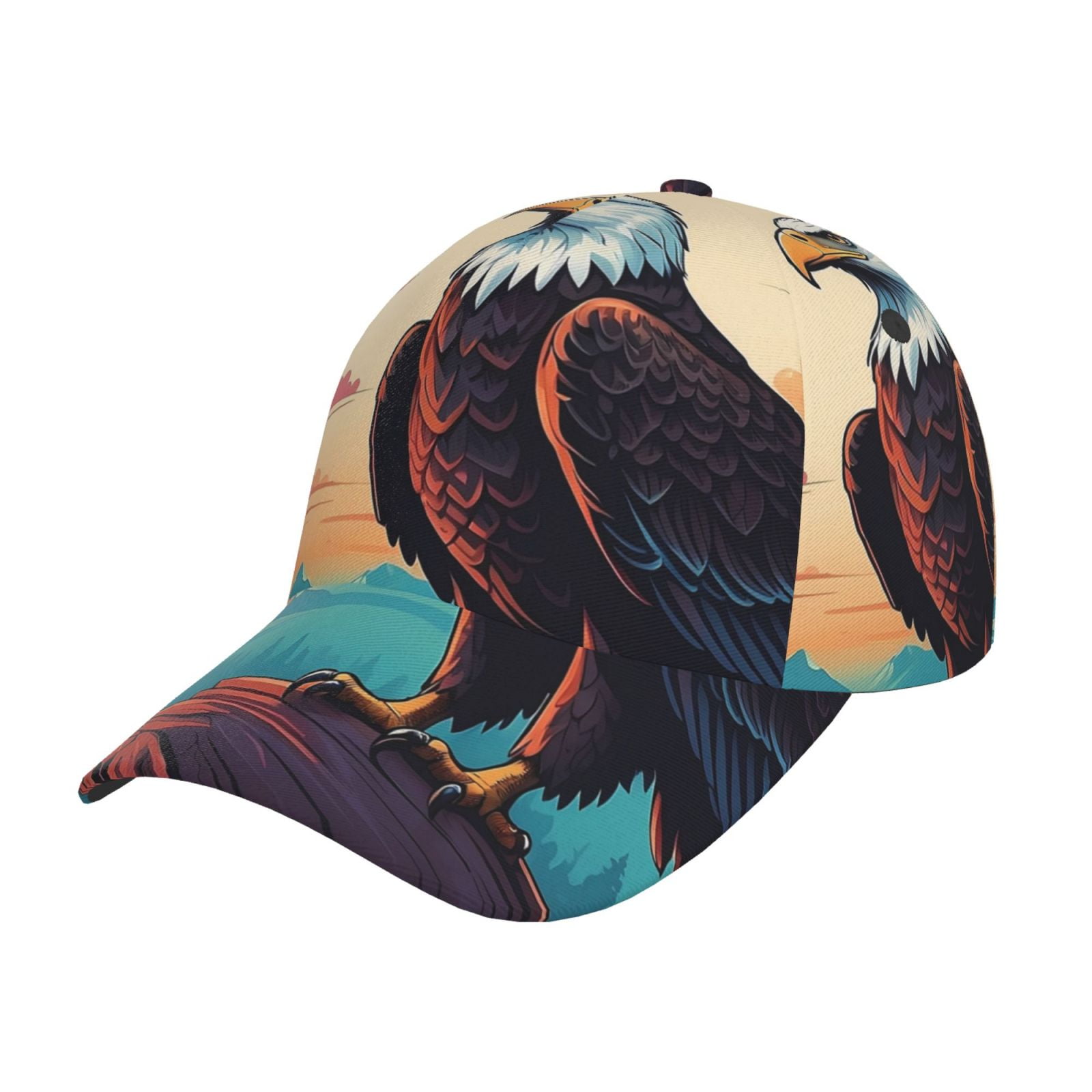 JUNZAN Cartoon Iceberg Bald Eagle Print Baseball Cap,Unisex Sports Cap ...