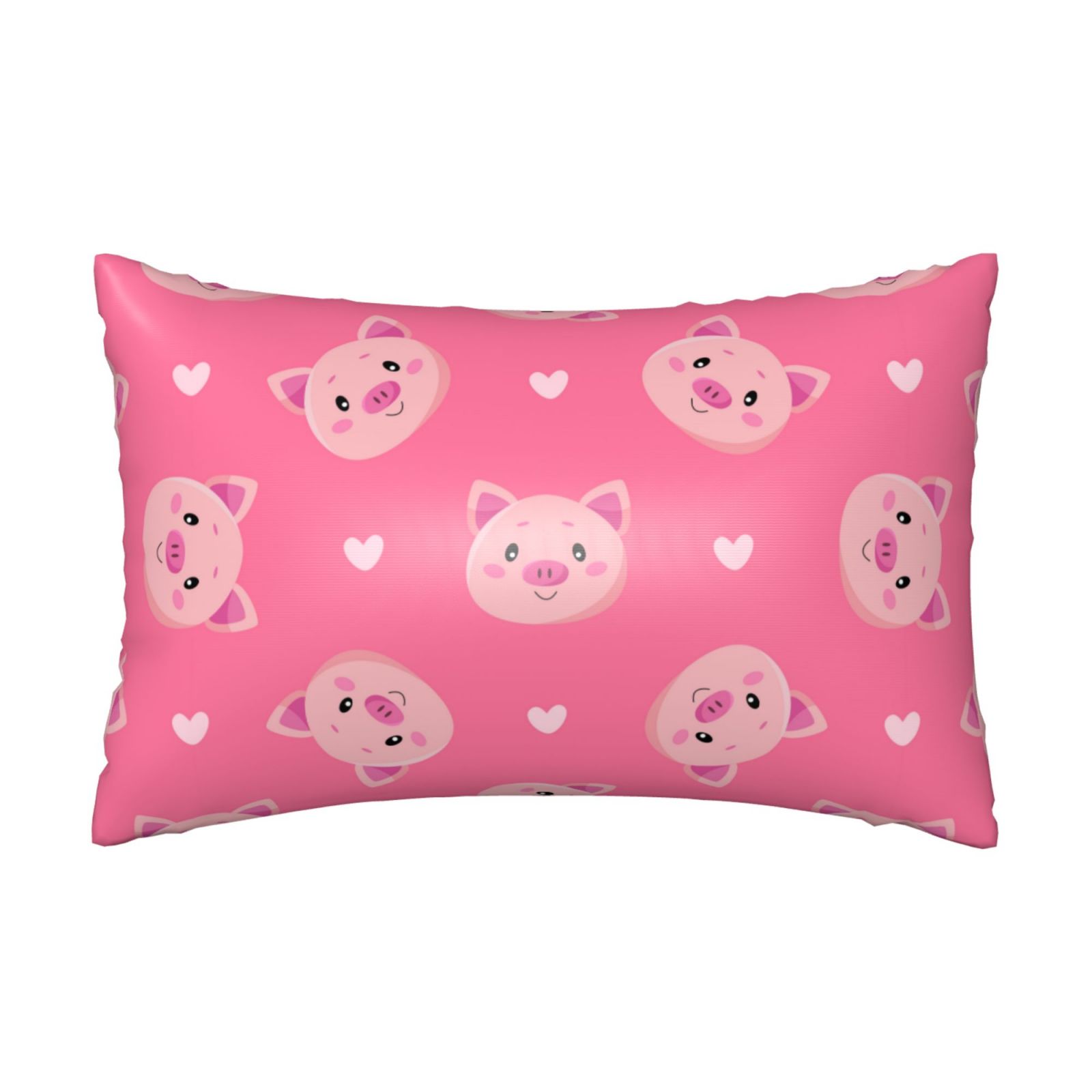 JUNZAN Cartoon Pigs and Hearts Silk Pillowcase for Hair and Skin ...