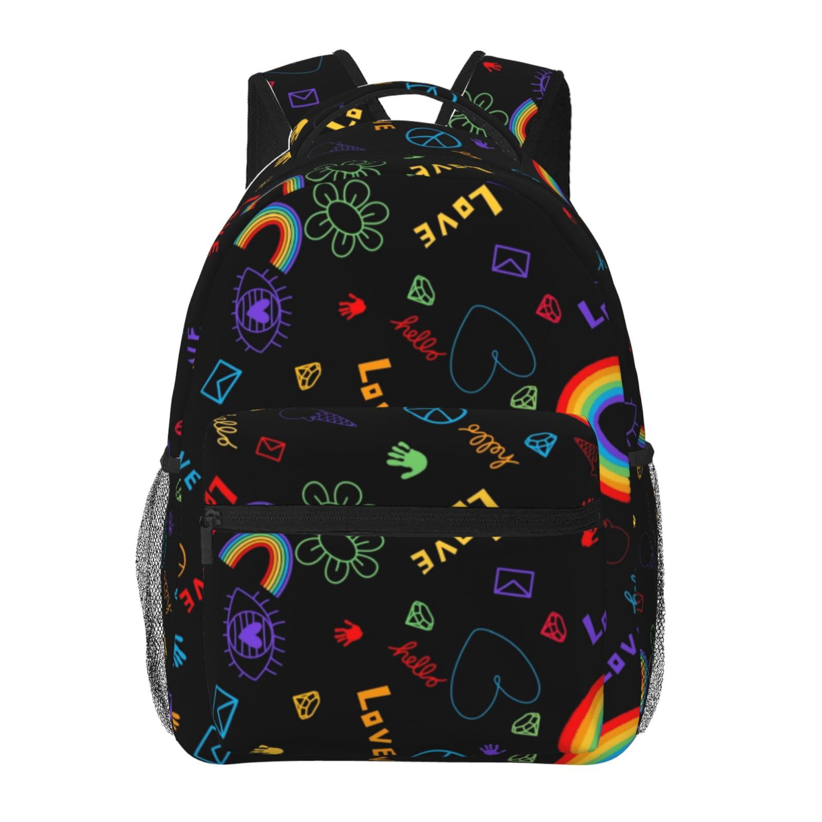 JUNZAN Cartoon Pride Lgbt Pattern Casual Laptop Backpack for Men Women ...