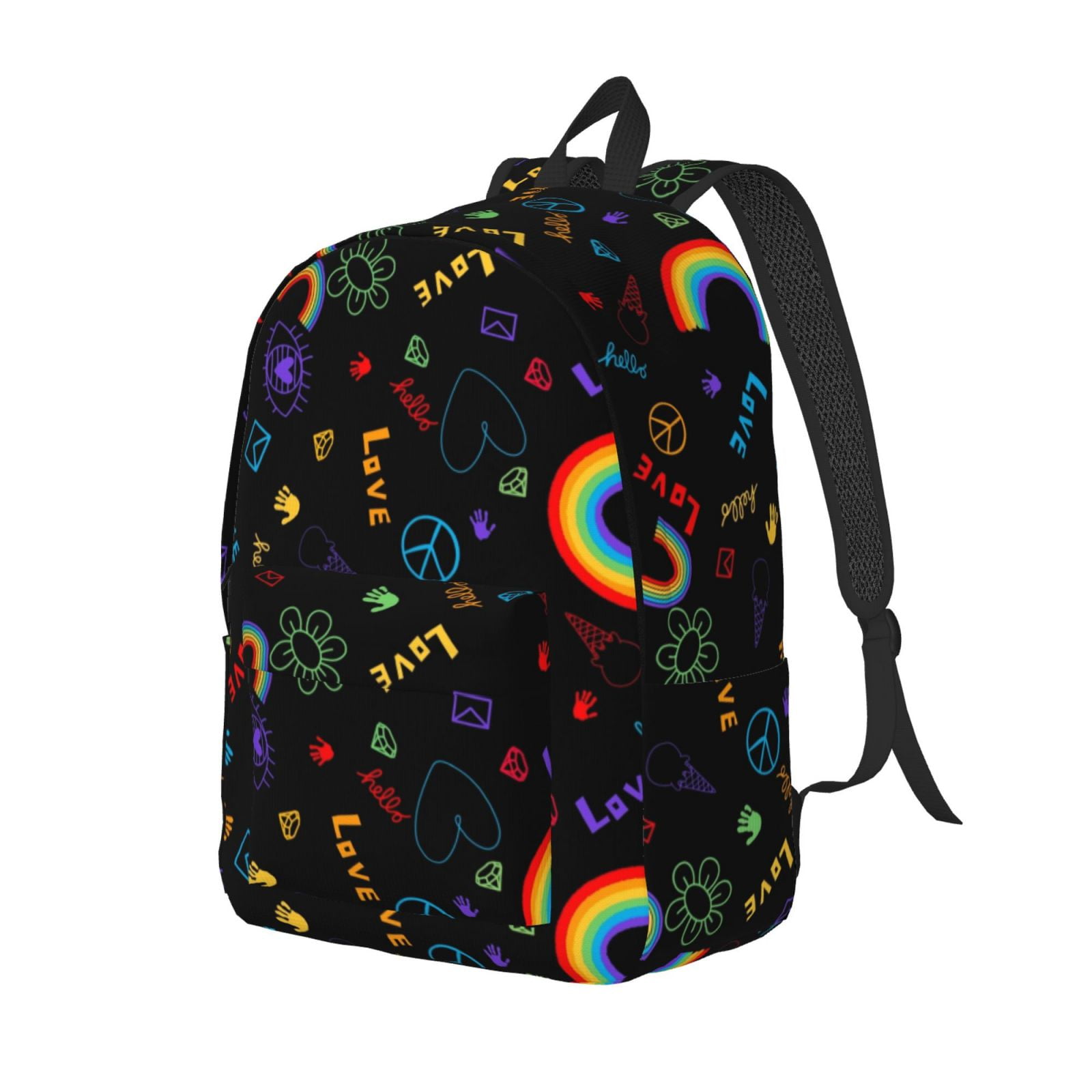 JUNZAN Cartoon Pride Lgbt Pattern Travel Laptop Backpack for Men Women ...