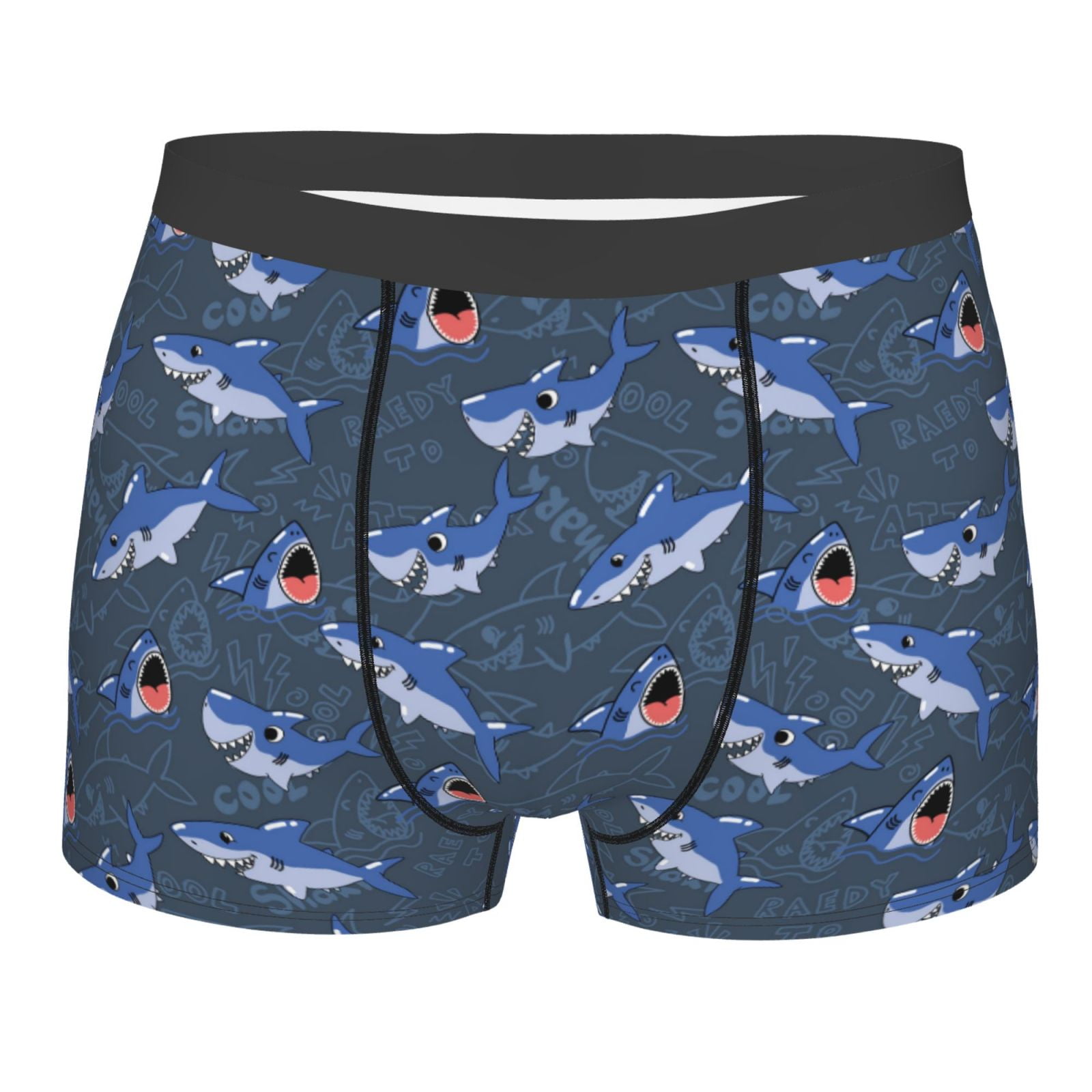JUNZAN Cartoon Shark Mens Underwear Boxer Briefs for Men’s-Small ...