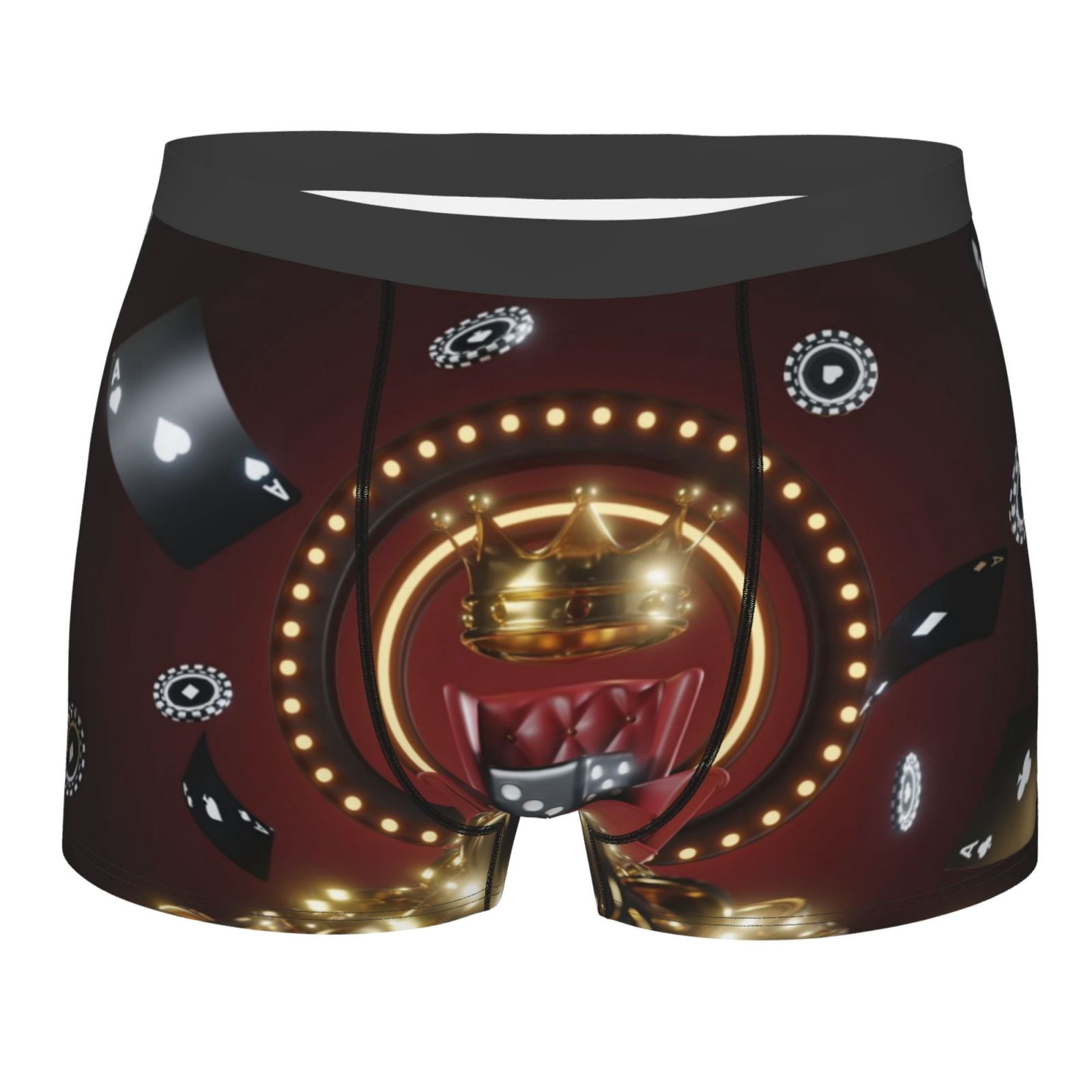 JUNZAN Casino King And Playing Cards Mens Underwear Boxer Briefs for ...
