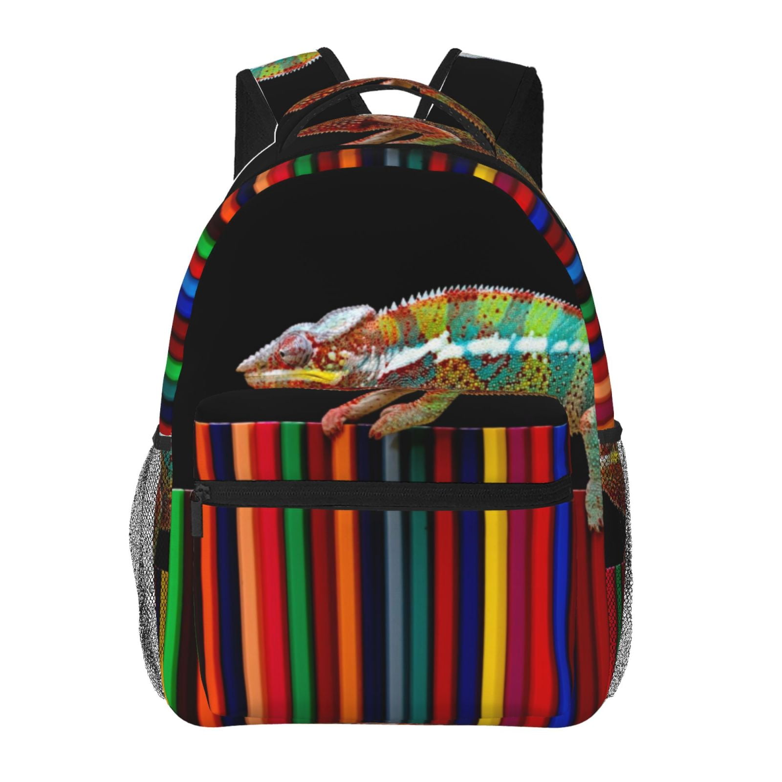 JUNZAN Chameleon Panther On Colored Pencils Pattern Casual Laptop ...