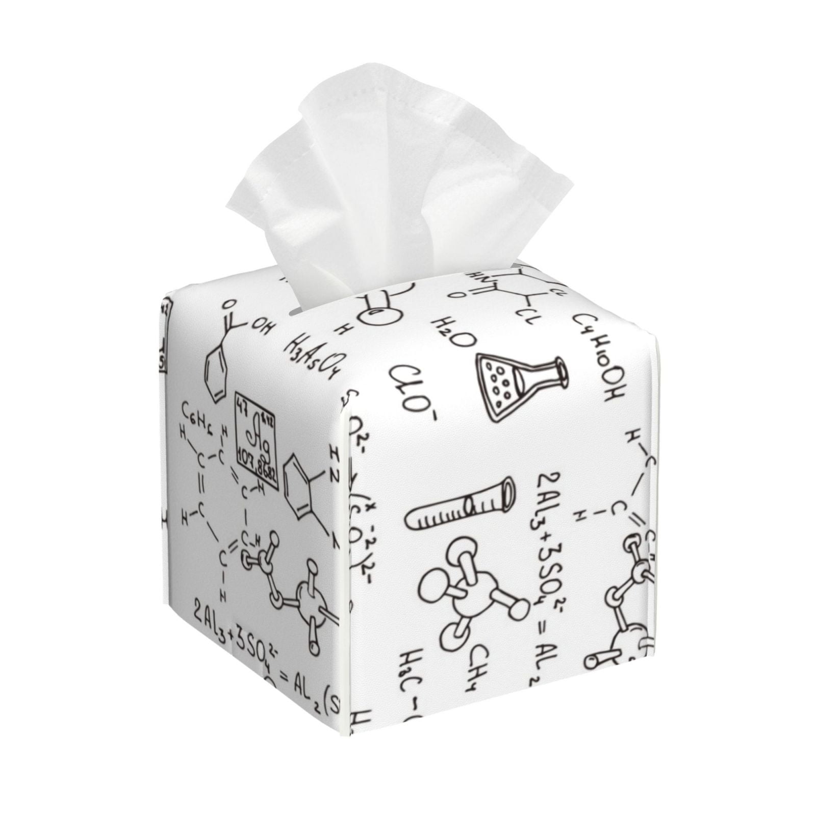 JUNZAN Chemical Formulas for Tissue Box Cover Holder, Square Facial ...