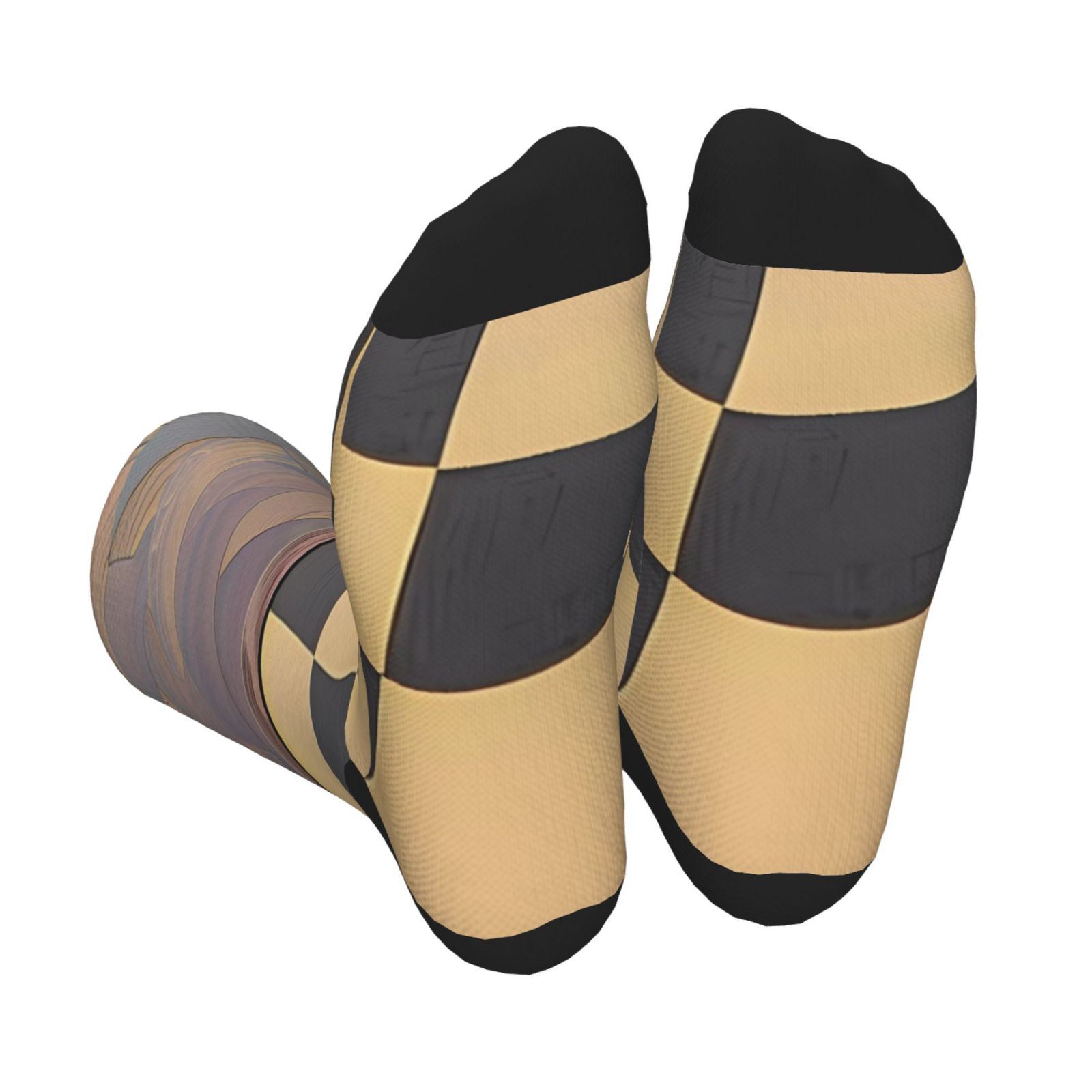 JUNZAN Chess Board With Pawns Design Fun Novelty Knee Warmer High Socks ...