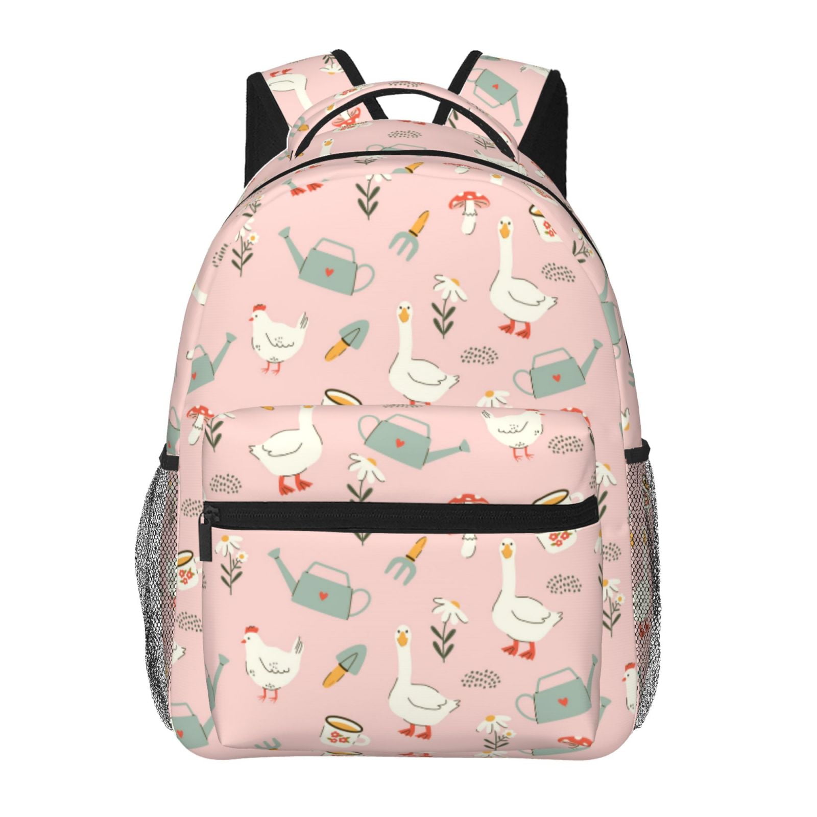 JUNZAN Chicken And Goose Pattern Casual Laptop Backpack for Men Women ...