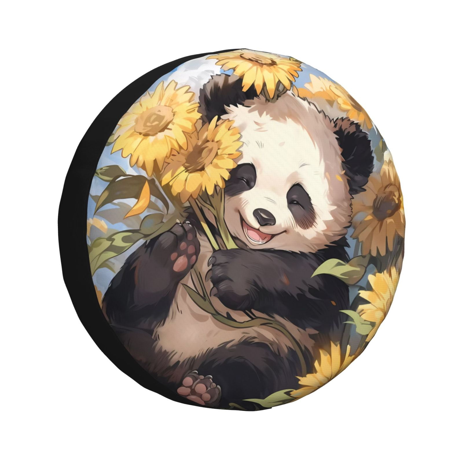 JUNZAN Clear Sky Cute Sunflower Panda Tire Cover Wheel Protector for ...