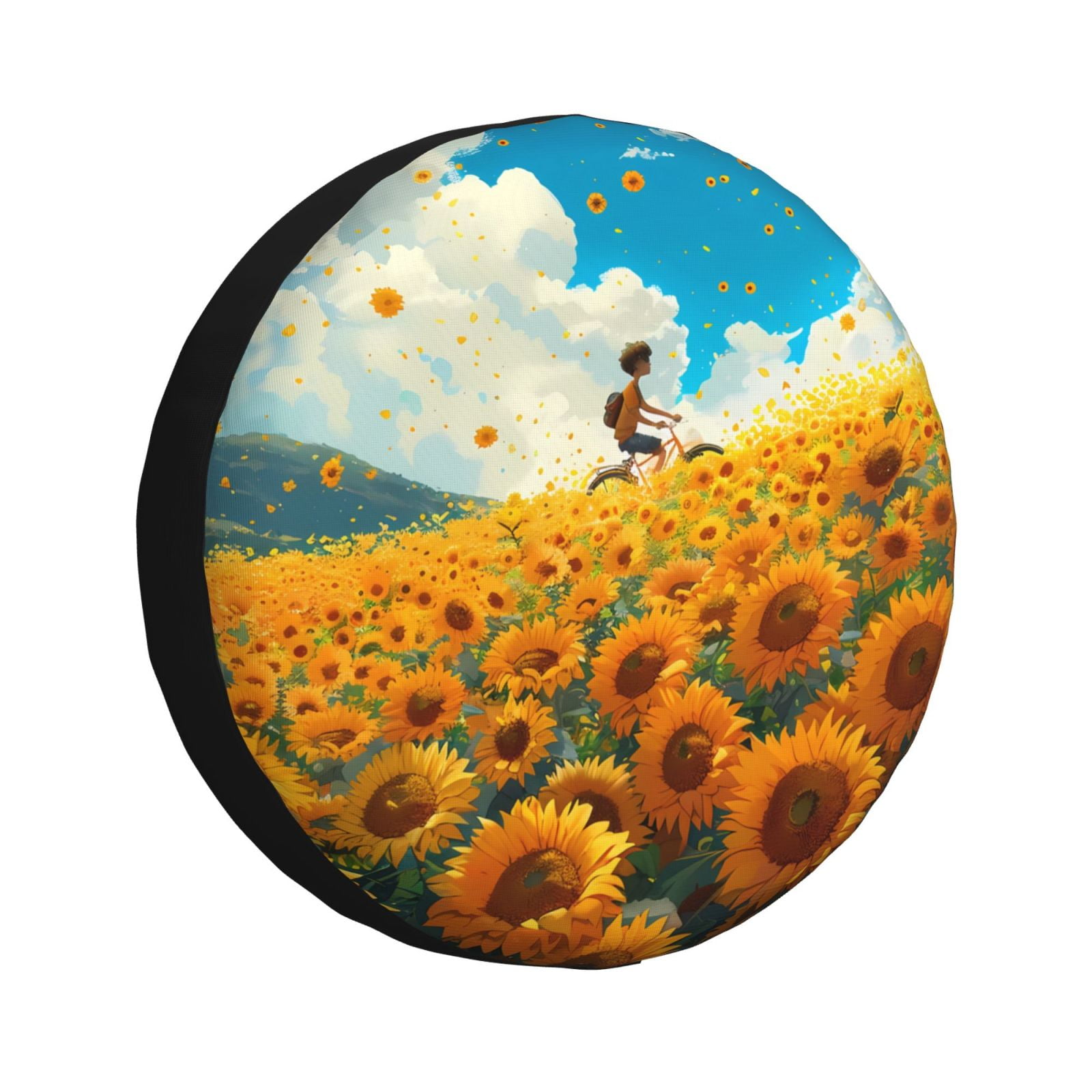 JUNZAN Clear Sky Sunflower Tire Cover Wheel Protector for Truck SUV ...