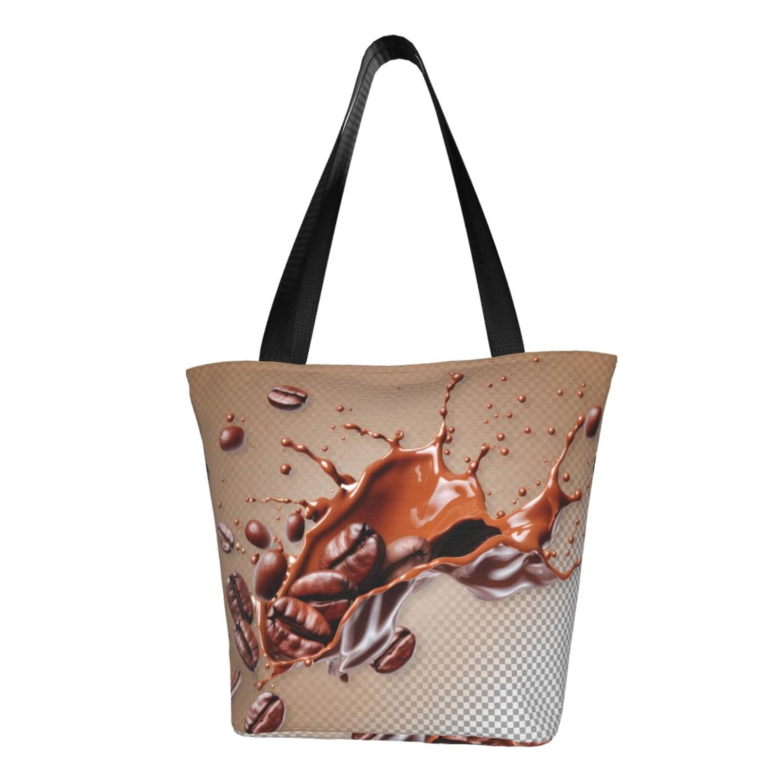 JUNZAN Coffee Beans Chocolate Splash for Shoulder Bag for Women,Tote ...