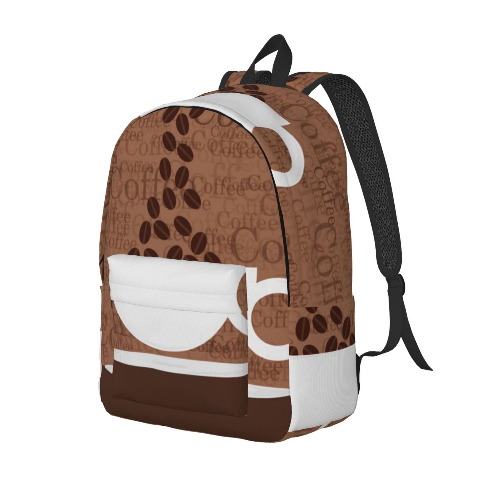 JUNZAN Coffee Cafe Cup Pattern Travel Laptop Backpack for Men Women ...