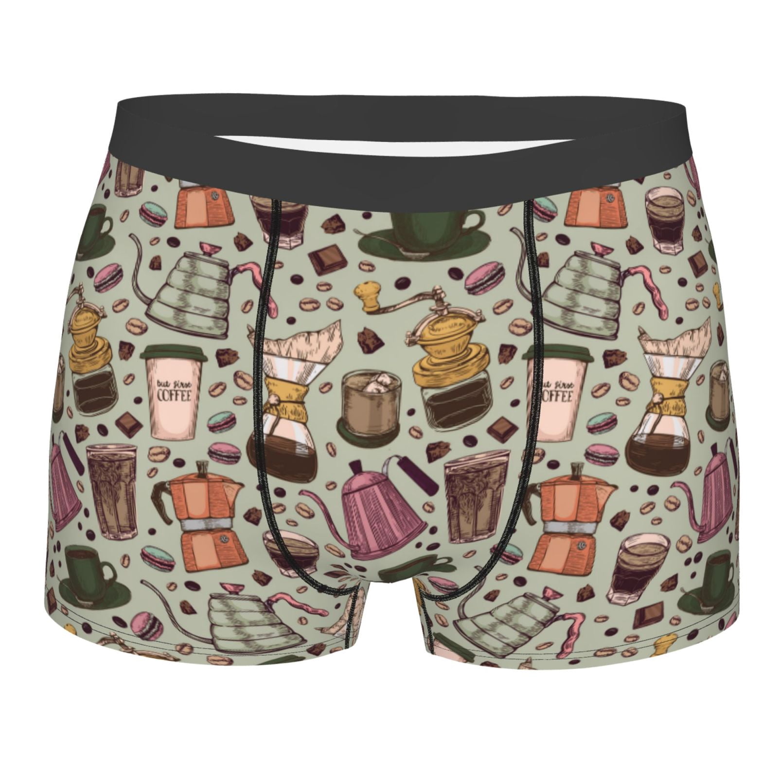 JUNZAN Coffee pots cup Mens Underwear Boxer Briefs for Men’s-Medium ...