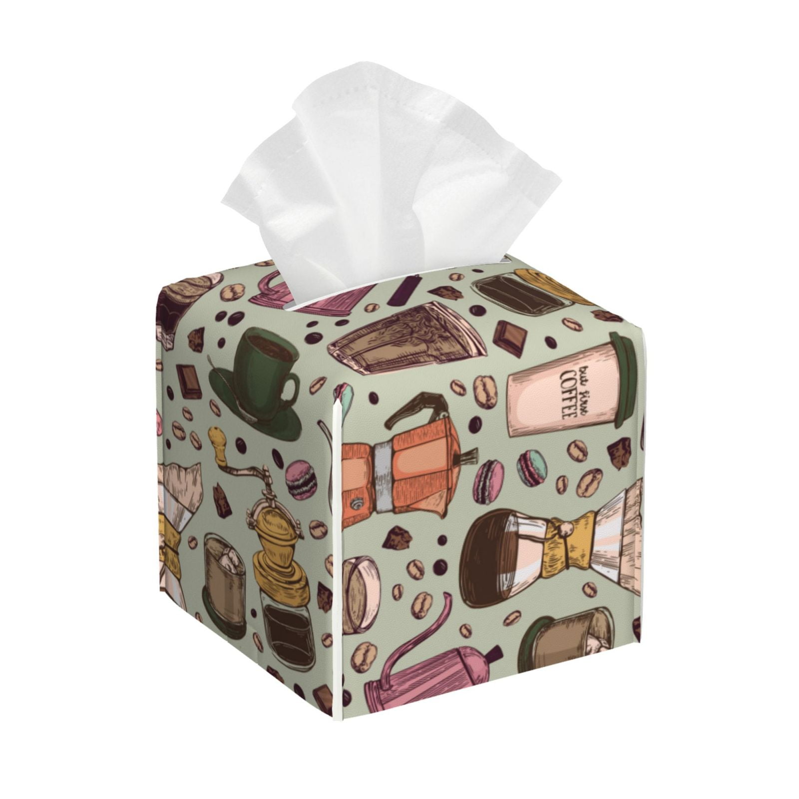 JUNZAN Coffee pots cup for Tissue Box Cover Holder, Square Facial ...