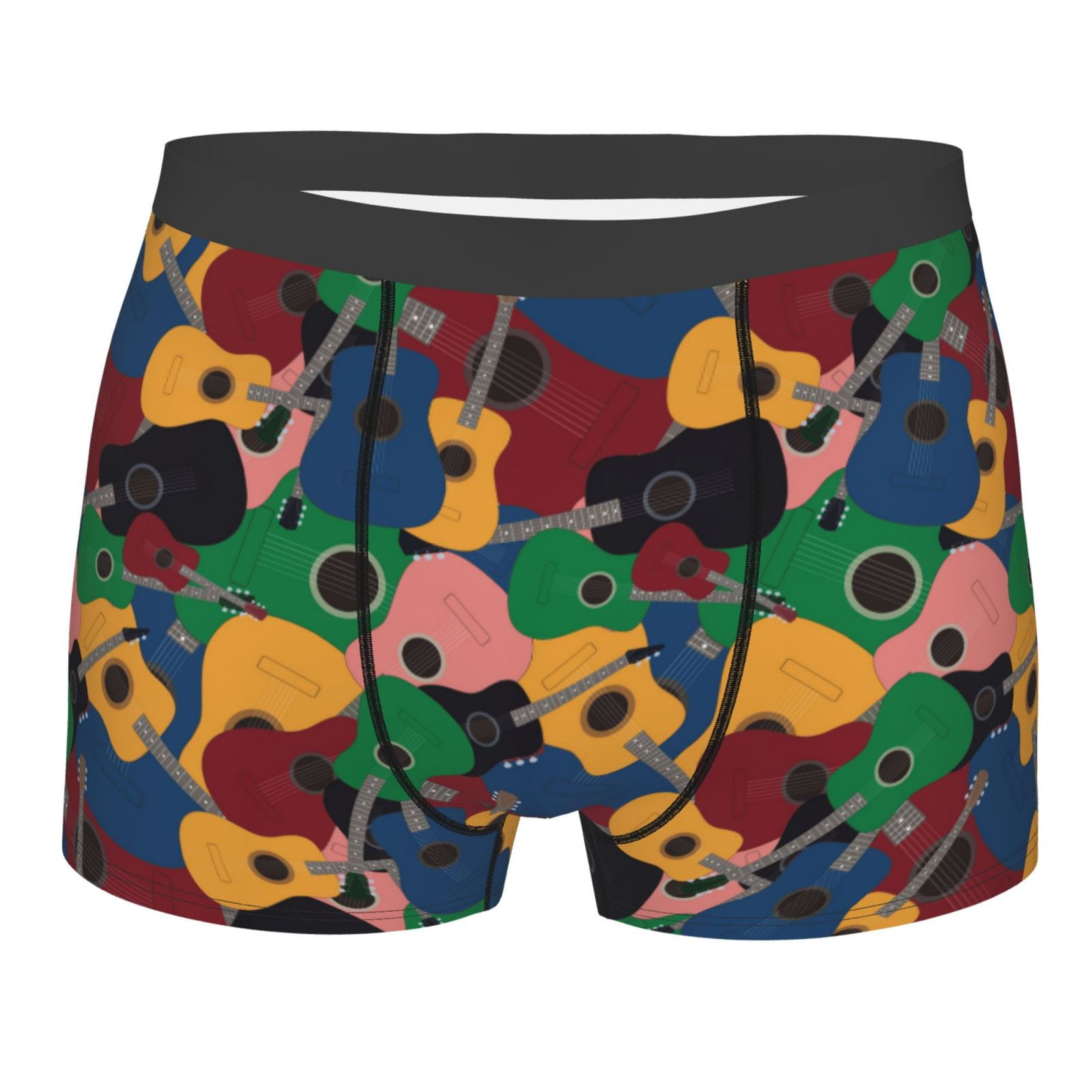 JUNZAN Colored Guitars Mens Underwear Boxer Briefs for Men’s-Large ...