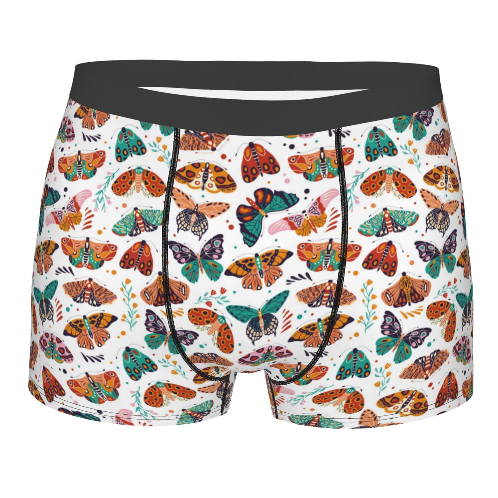 JUNZAN Colorful Butterfly Mens Underwear Boxer Briefs for Men’s ...