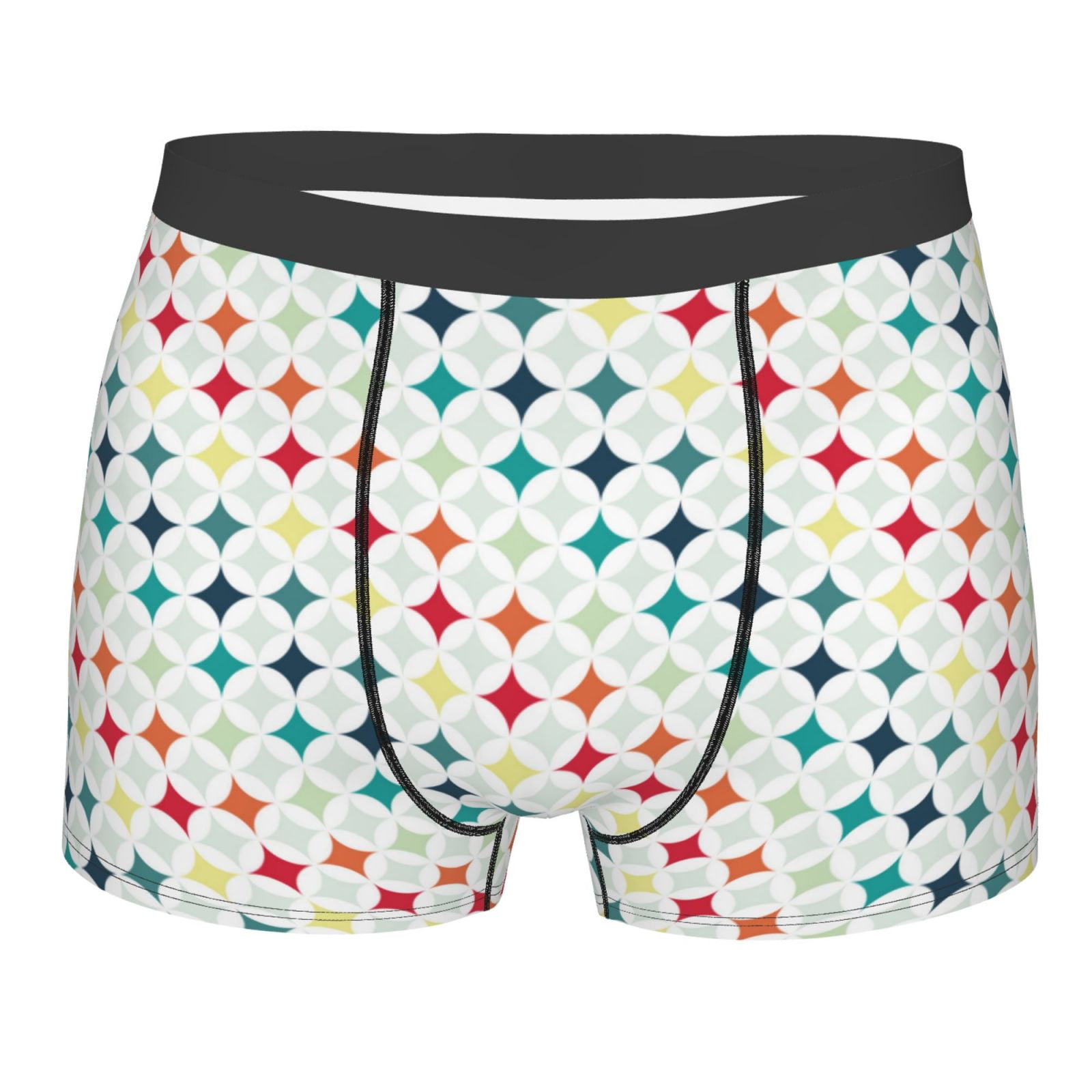 JUNZAN Colorful Geometric Mens Underwear Boxer Briefs for Men’s ...