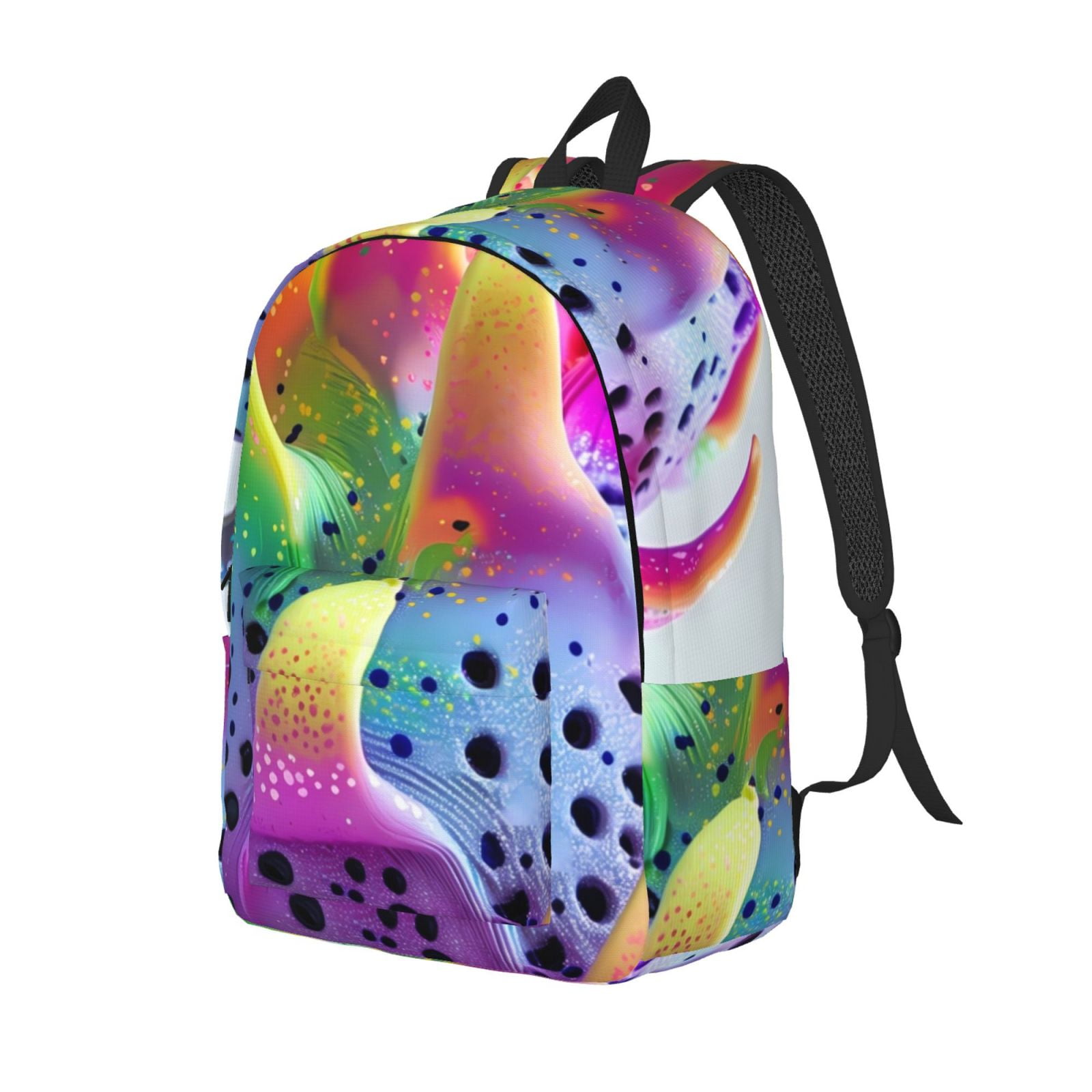 JUNZAN Colorful Glitter Dagon Fruit Pattern Travel Laptop Backpack for ...