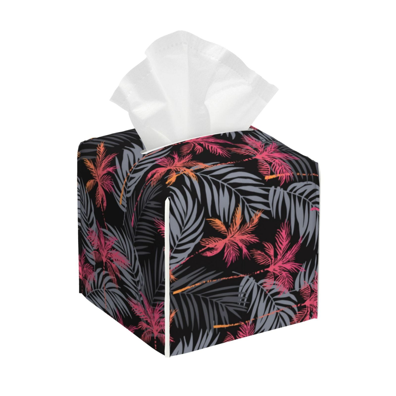 JUNZAN Colorful Hawaii Palms for Tissue Box Cover Holder, Square Facial ...