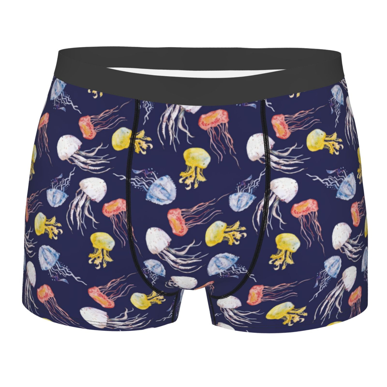 JUNZAN Colorful Jellyfish Mens Underwear Boxer Briefs for Men’s ...