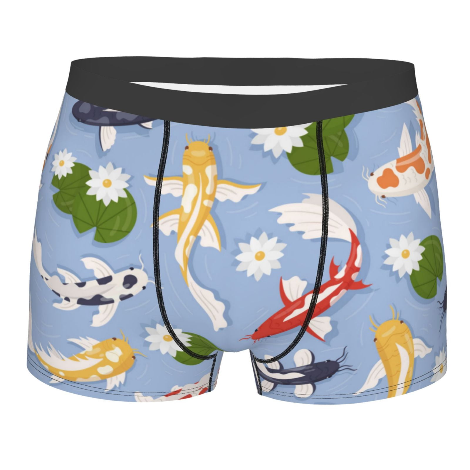 JUNZAN Colorful Koi Fish Mens Underwear Boxer Briefs for Men’s-Medium ...