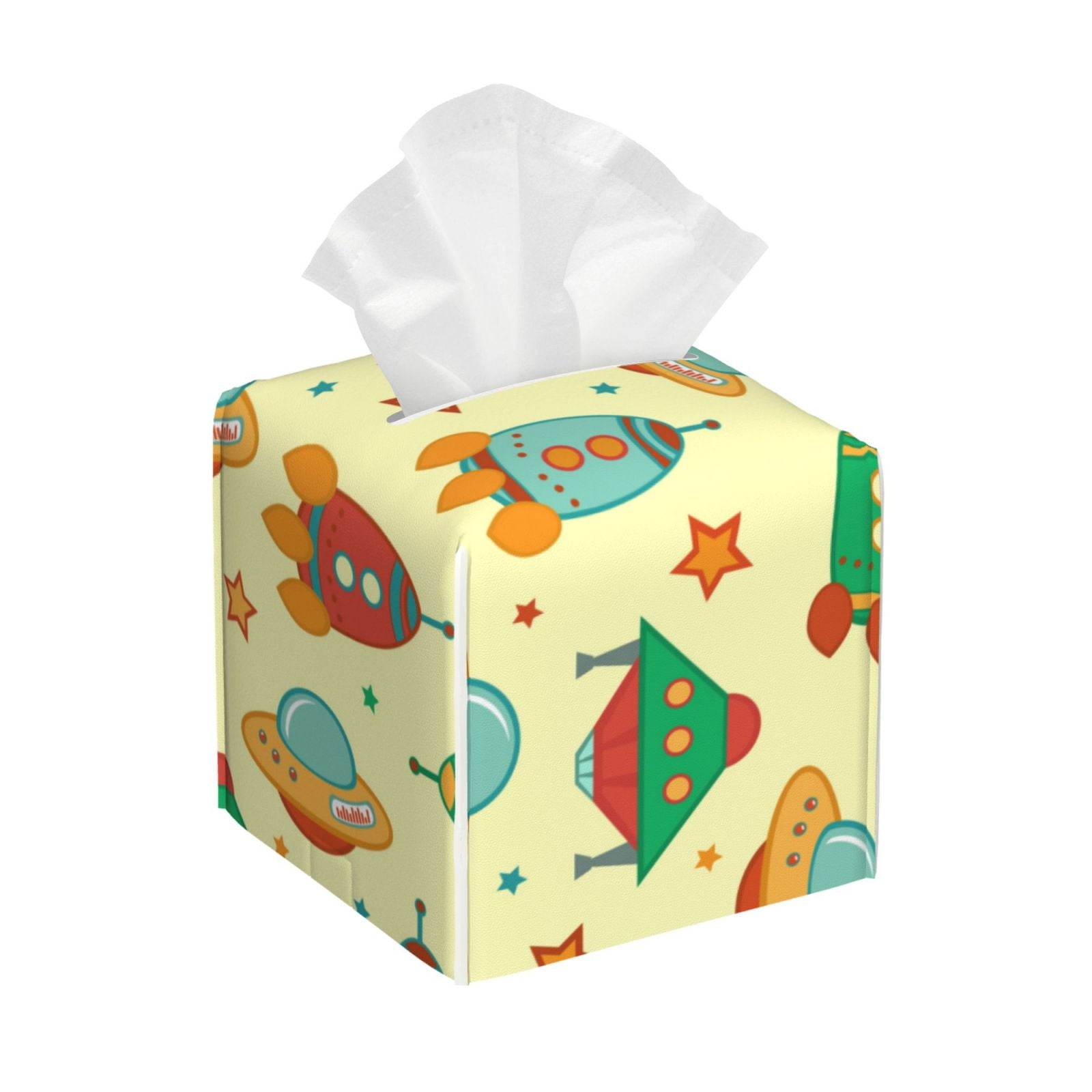 JUNZAN Colorful Outer Space for Tissue Box Cover Holder, Square Facial ...