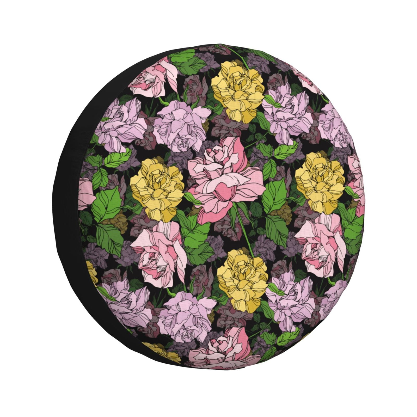 JUNZAN Colorful Roses Tire Cover Wheel Protector for Truck SUV Trailer ...