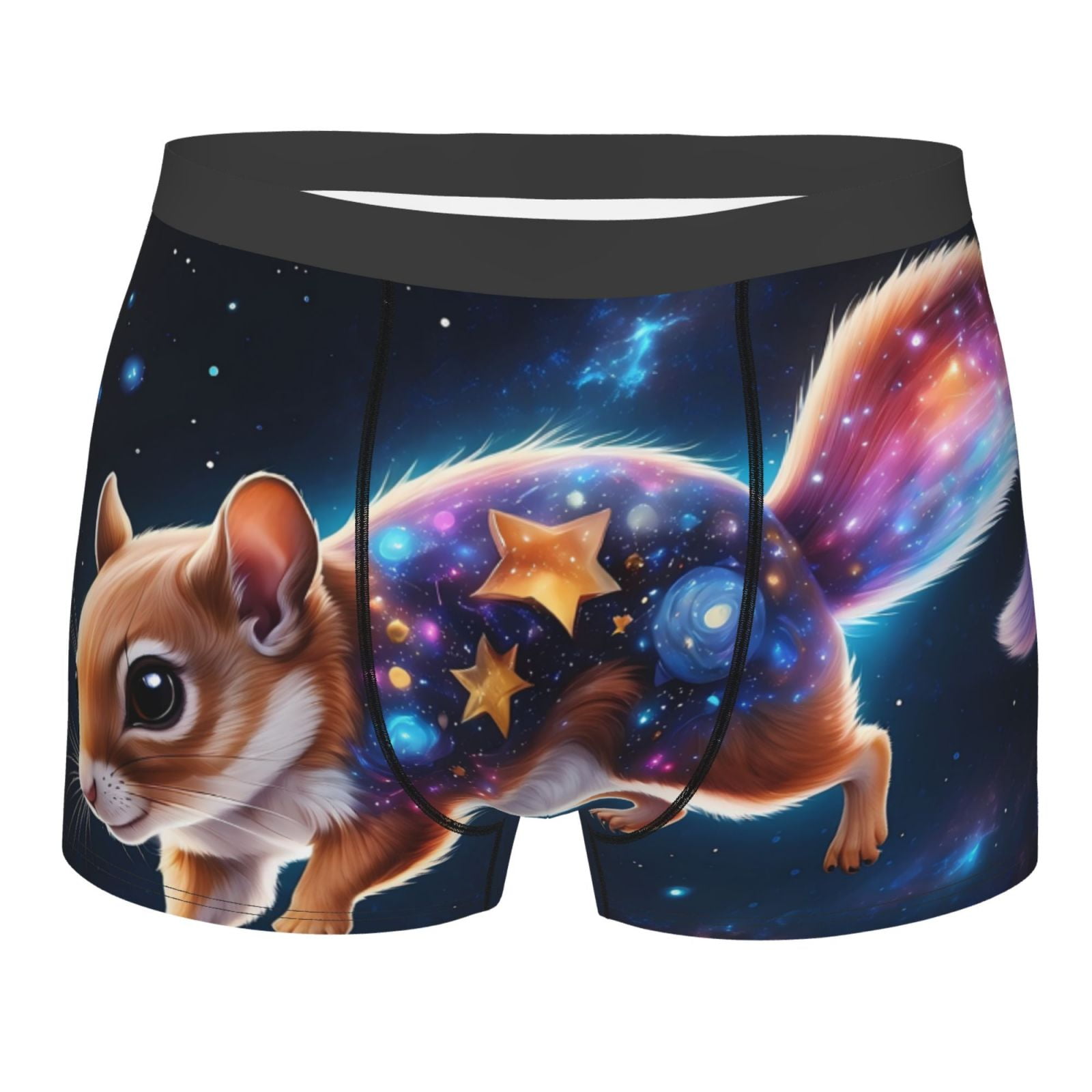 JUNZAN Colorful Star River Squirrel Mens Underwear Boxer Briefs for Men ...