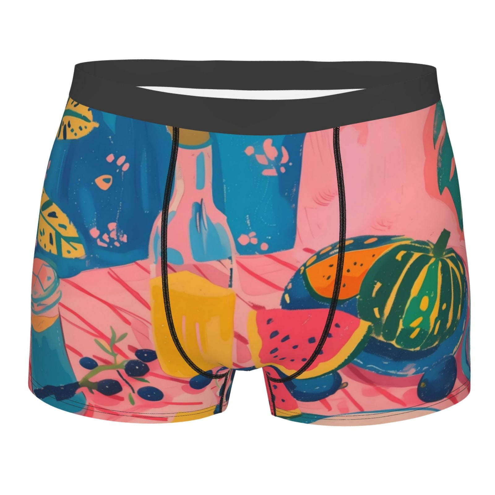 JUNZAN Colorful Summer Fruit Table Mens Underwear Boxer Briefs for Men ...