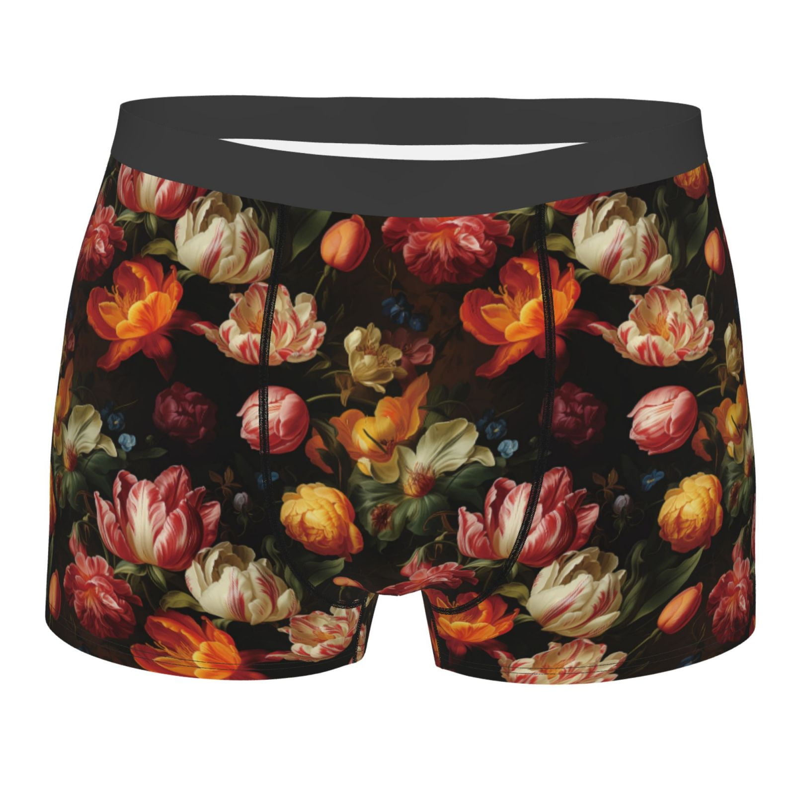 JUNZAN Colorful Tulips Mens Underwear Boxer Briefs for Men’s - Medium ...
