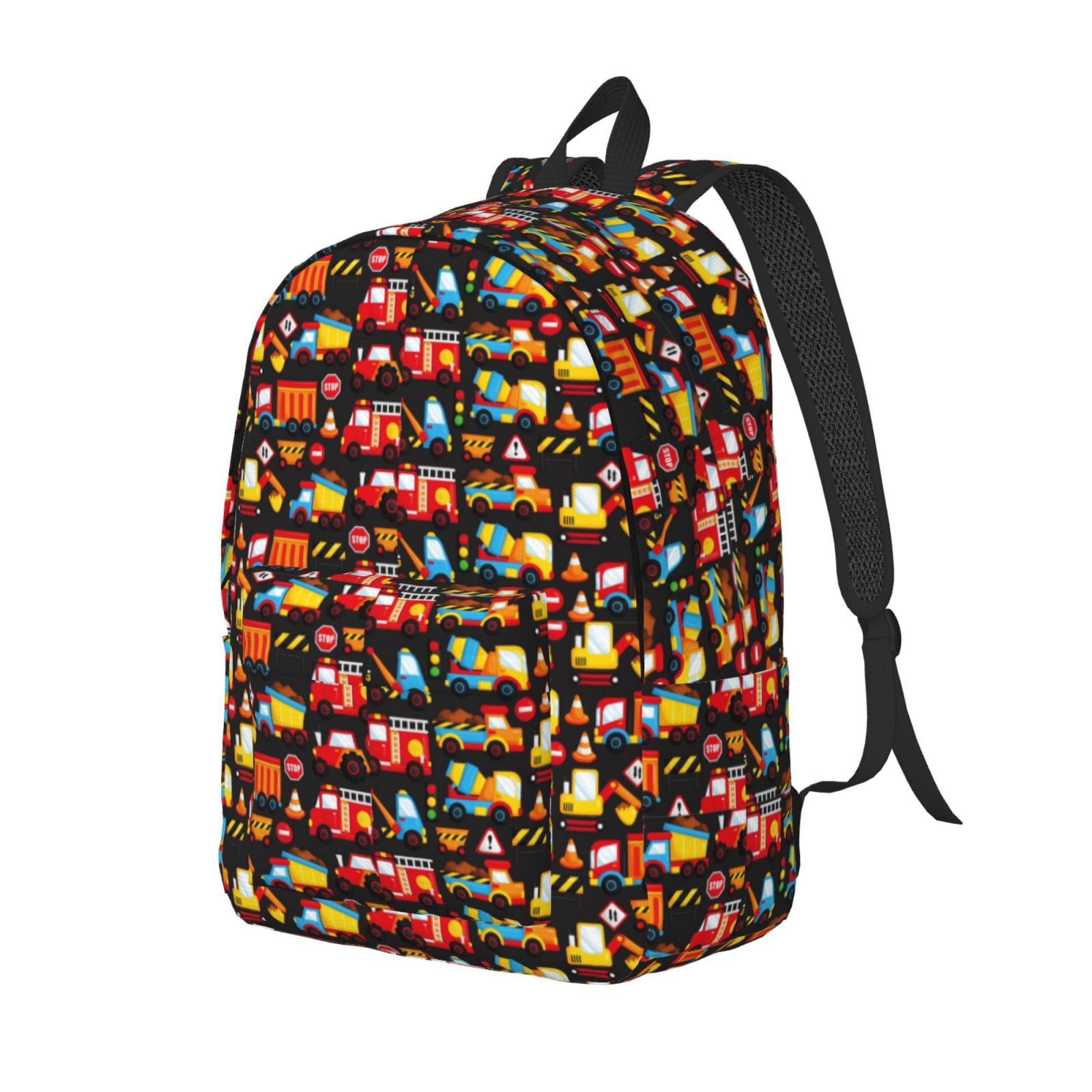 JUNZAN Construction Truck Pattern Travel Laptop Backpack for Men Women ...