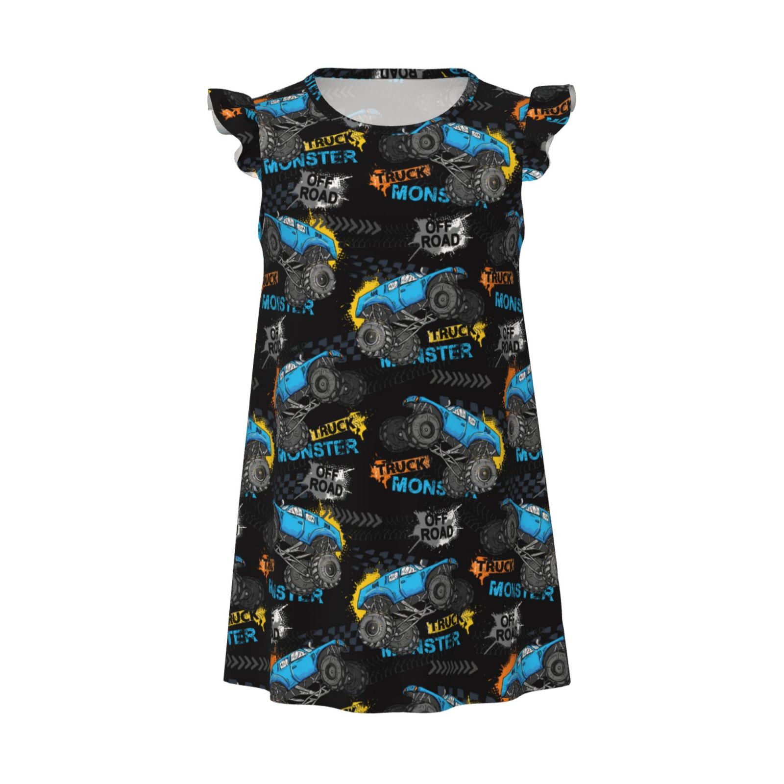 JUNZAN Cool Off-Road Vehicle Print Girls Nightgown Pajamas - Soft ...