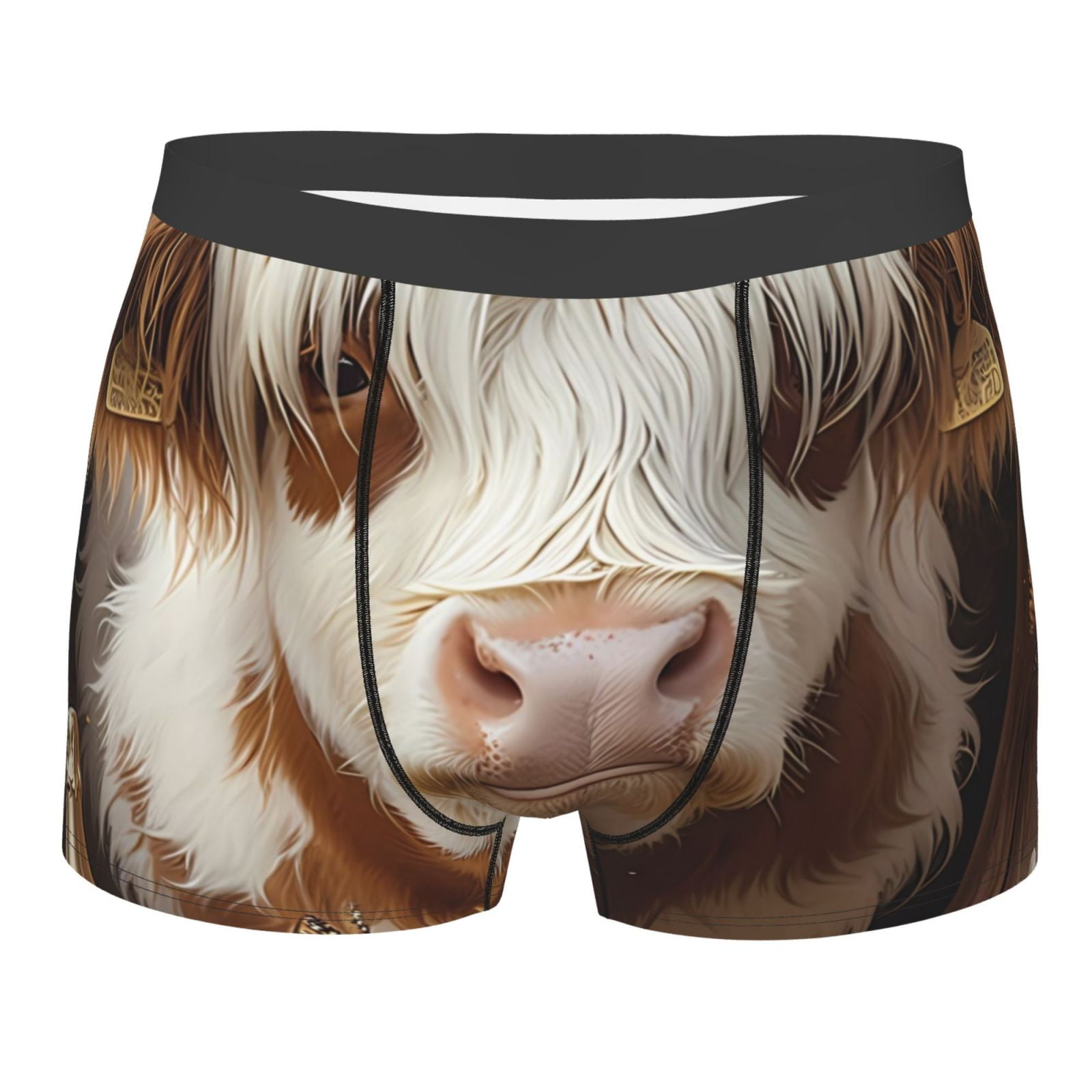 JUNZAN Cow With Butterflies Mens Underwear Boxer Briefs for Men’s-Large ...