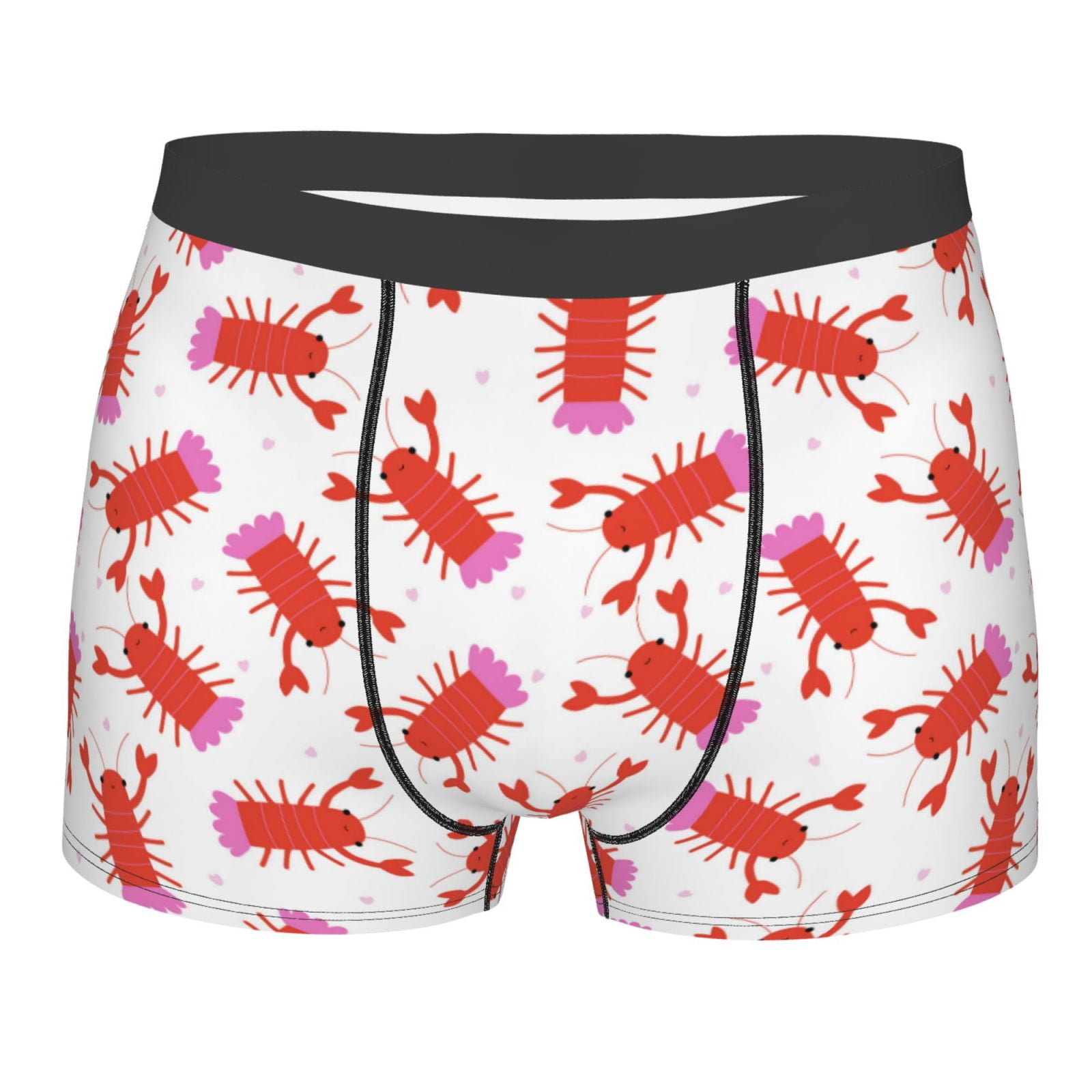 JUNZAN Crayfish And Hearts Mens Underwear Boxer Briefs for Men’s-Large ...